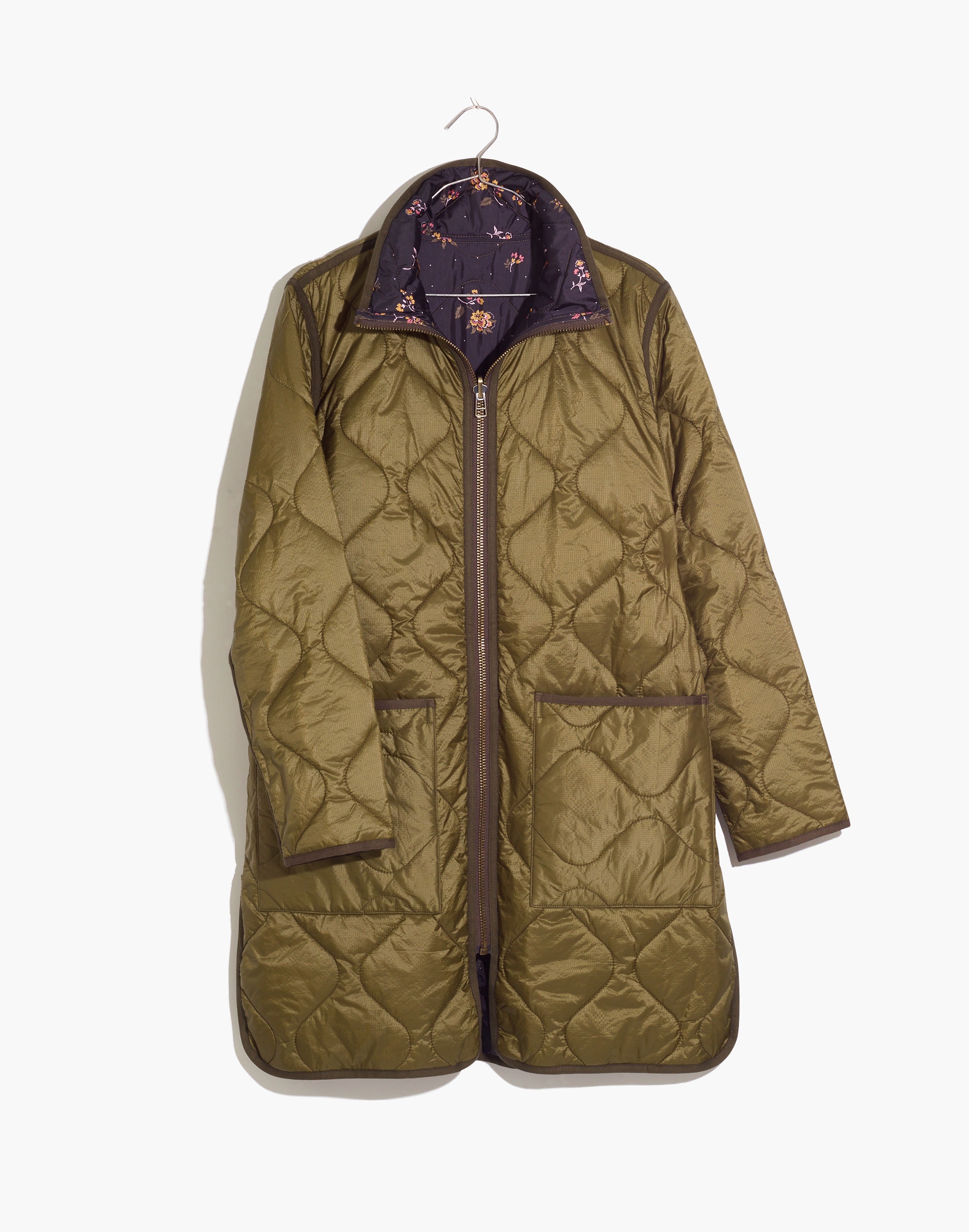 Reversible Quilted Liner Jacket in Forest Floral | Madewell