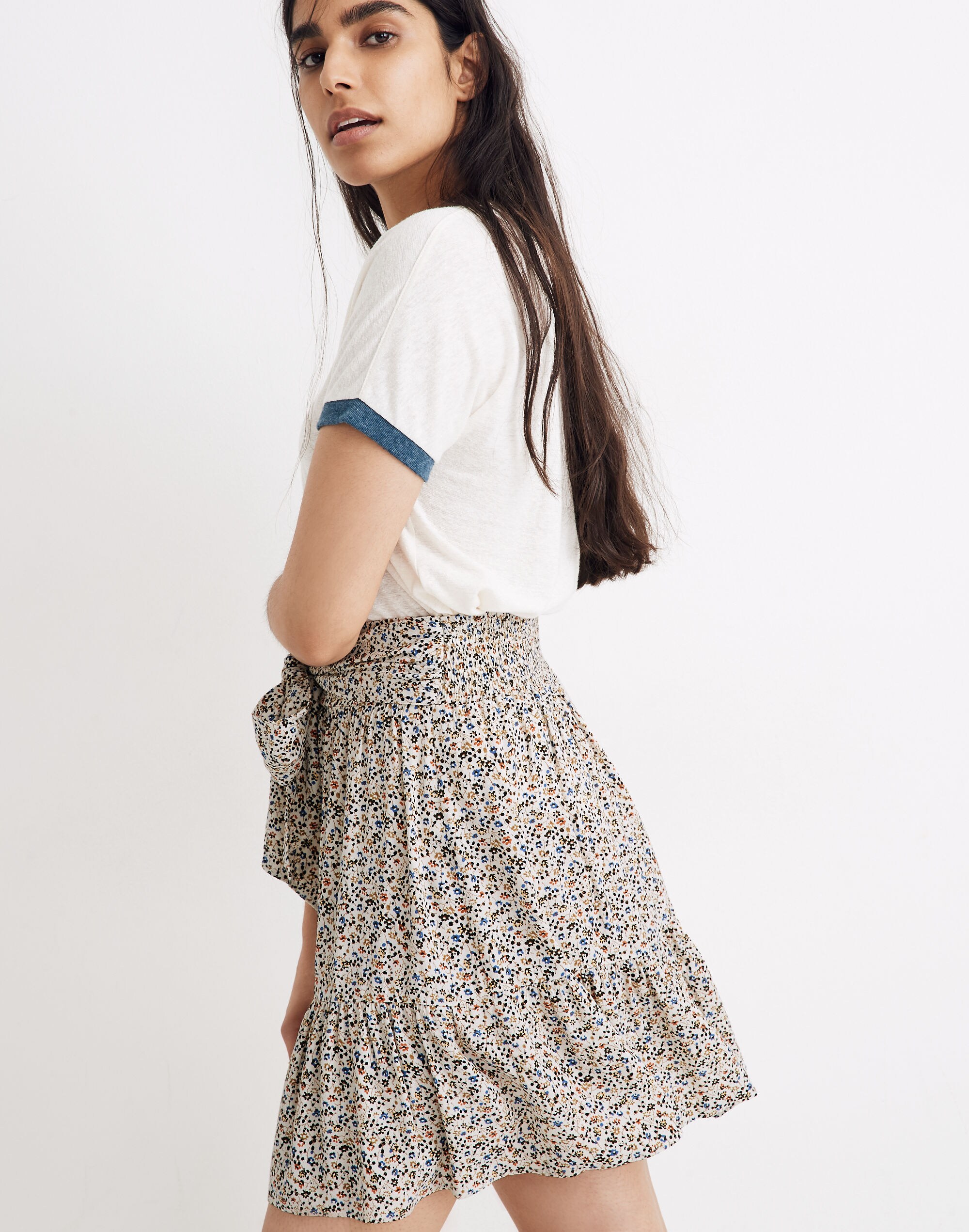 Hemp Relaxed Drapey Ringer Tee | Madewell