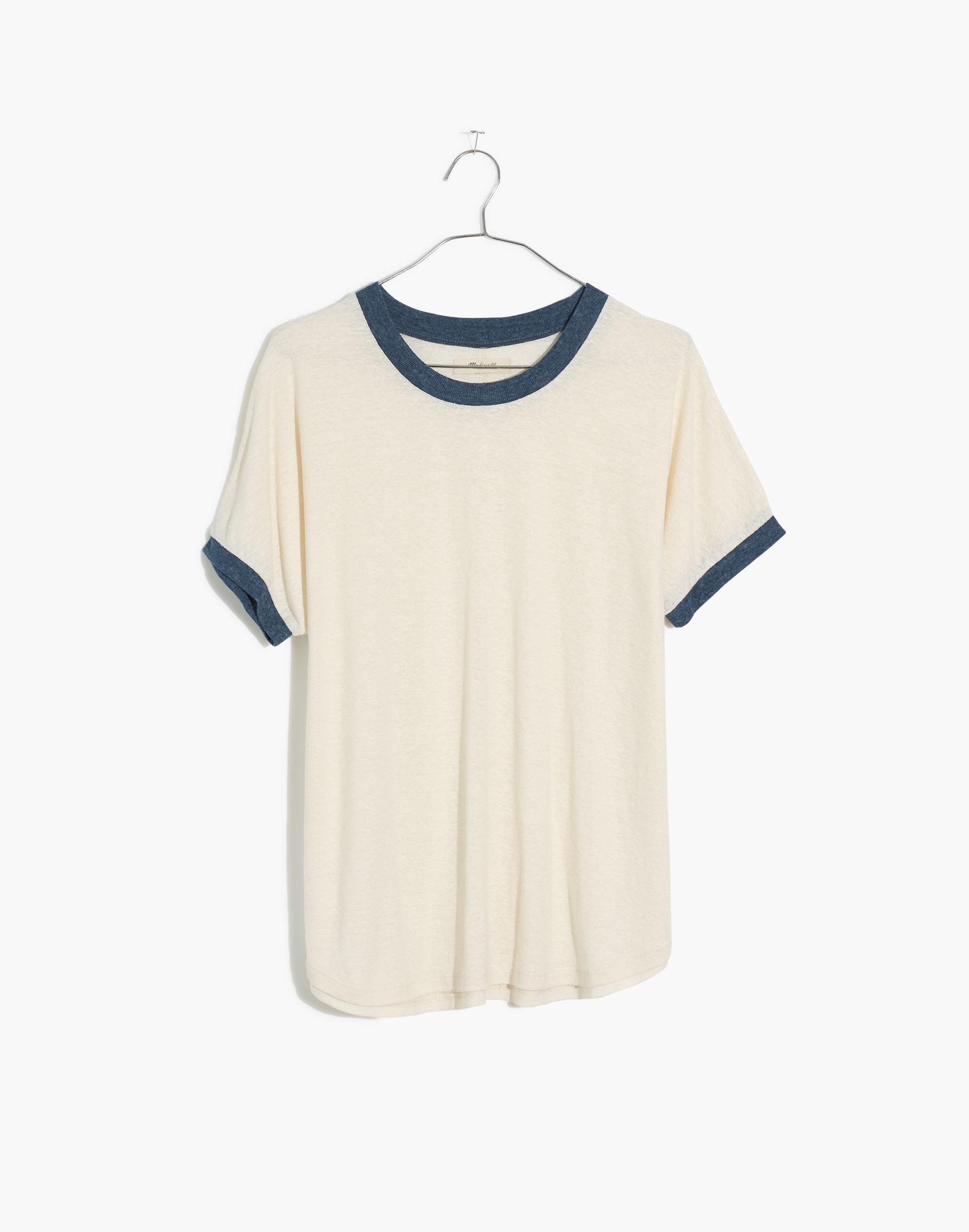 Hemp Relaxed Drapey Ringer Tee | Madewell
