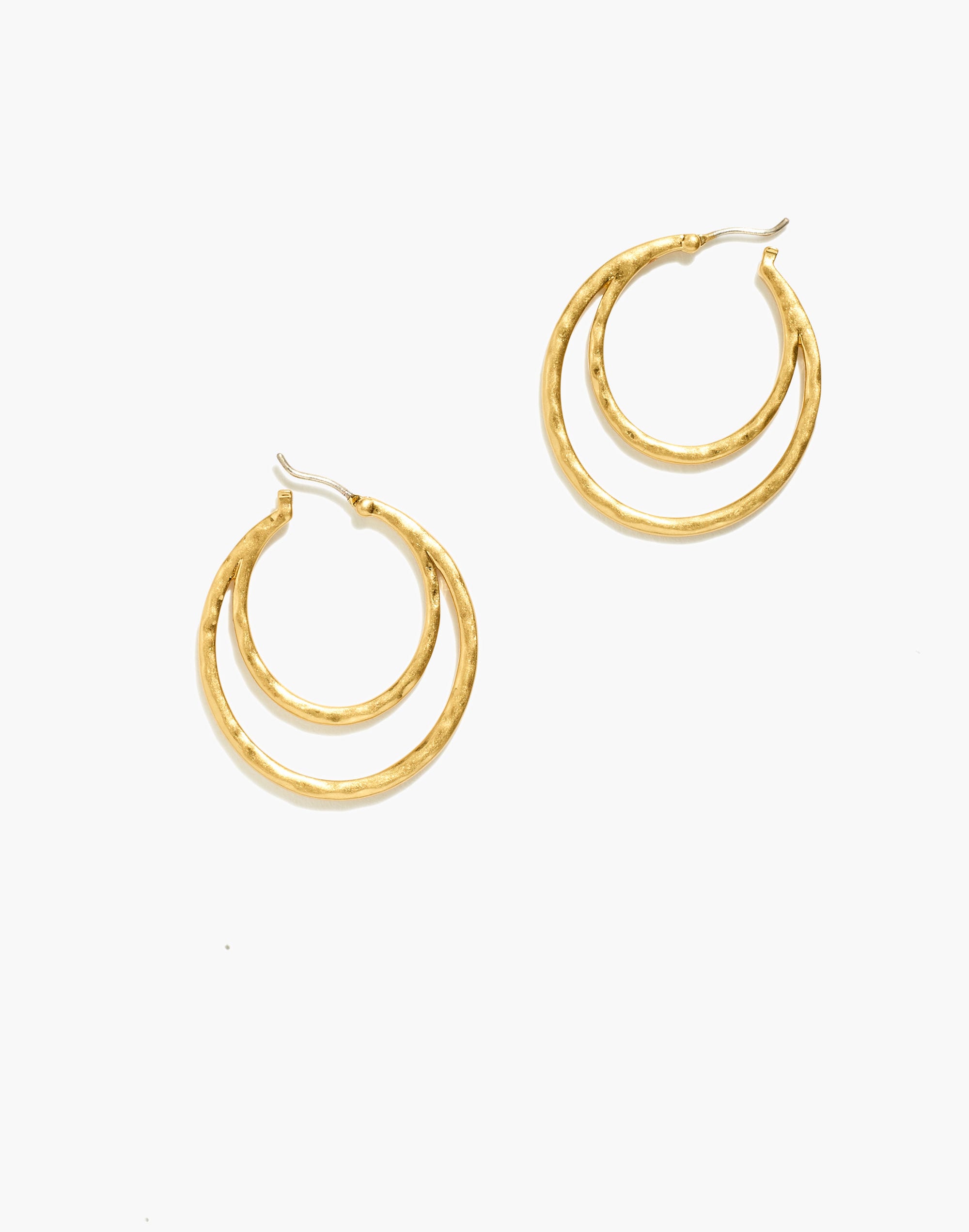 Hammered Double-Hoop Earrings | Madewell