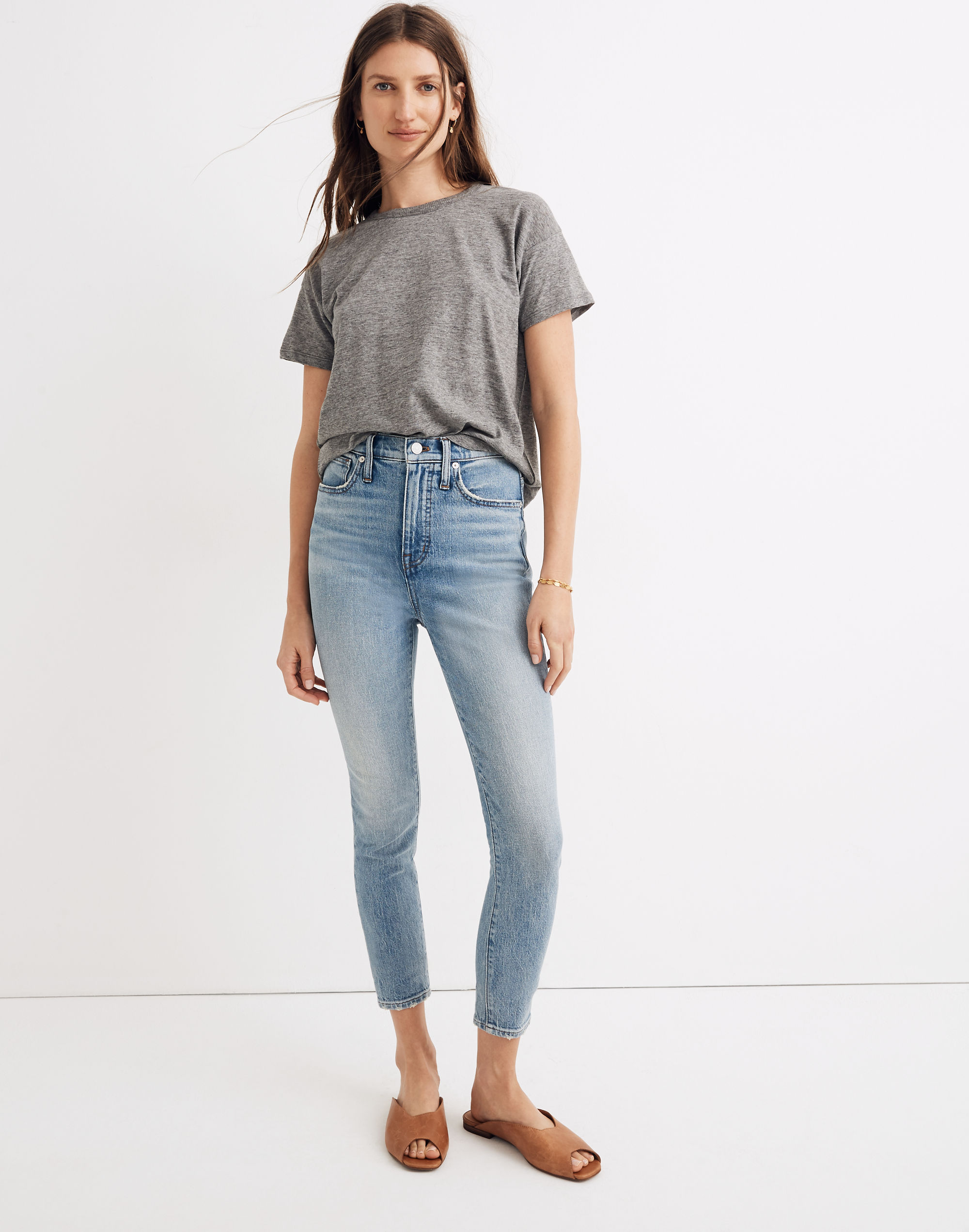 Women's 11" High-Rise Skinny Crop Jeans in Gleeson Wash | Madewell