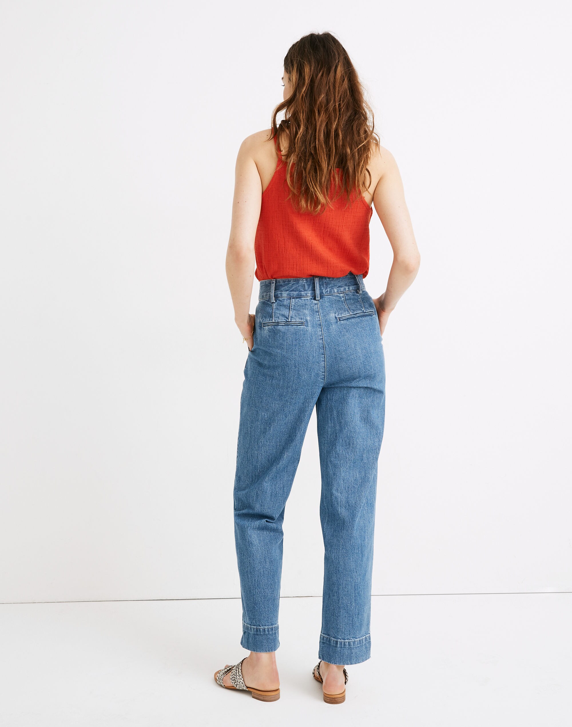 Pleated Taper Wide-Leg Jeans | Madewell