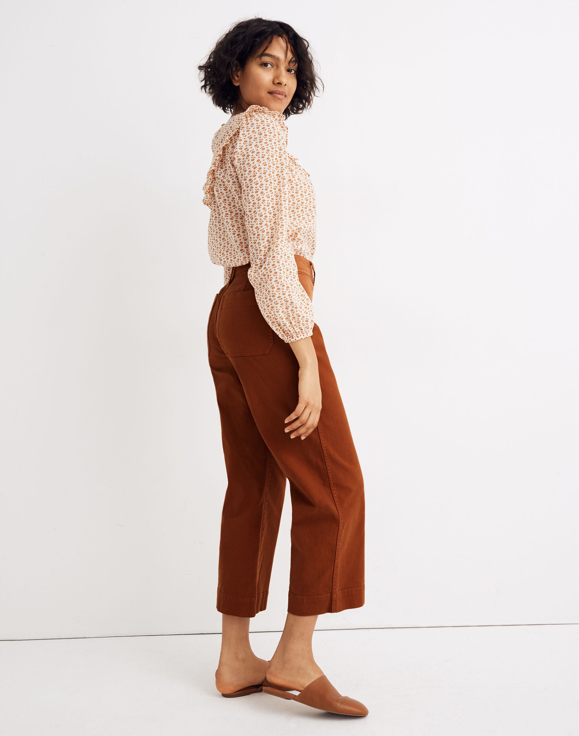 Curvy Slim Emmett Wide-Leg Crop Pants | Madewell