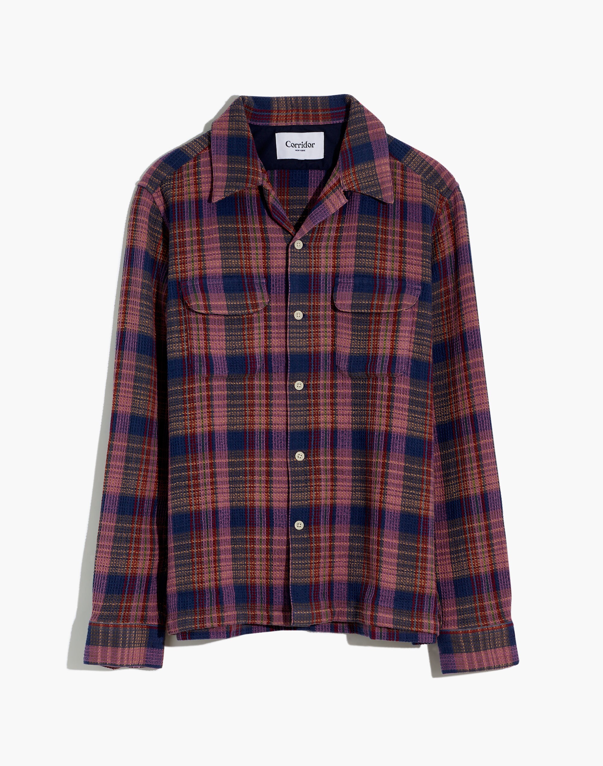 Corridor® Waffle Madras Long-Sleeve Workshirt