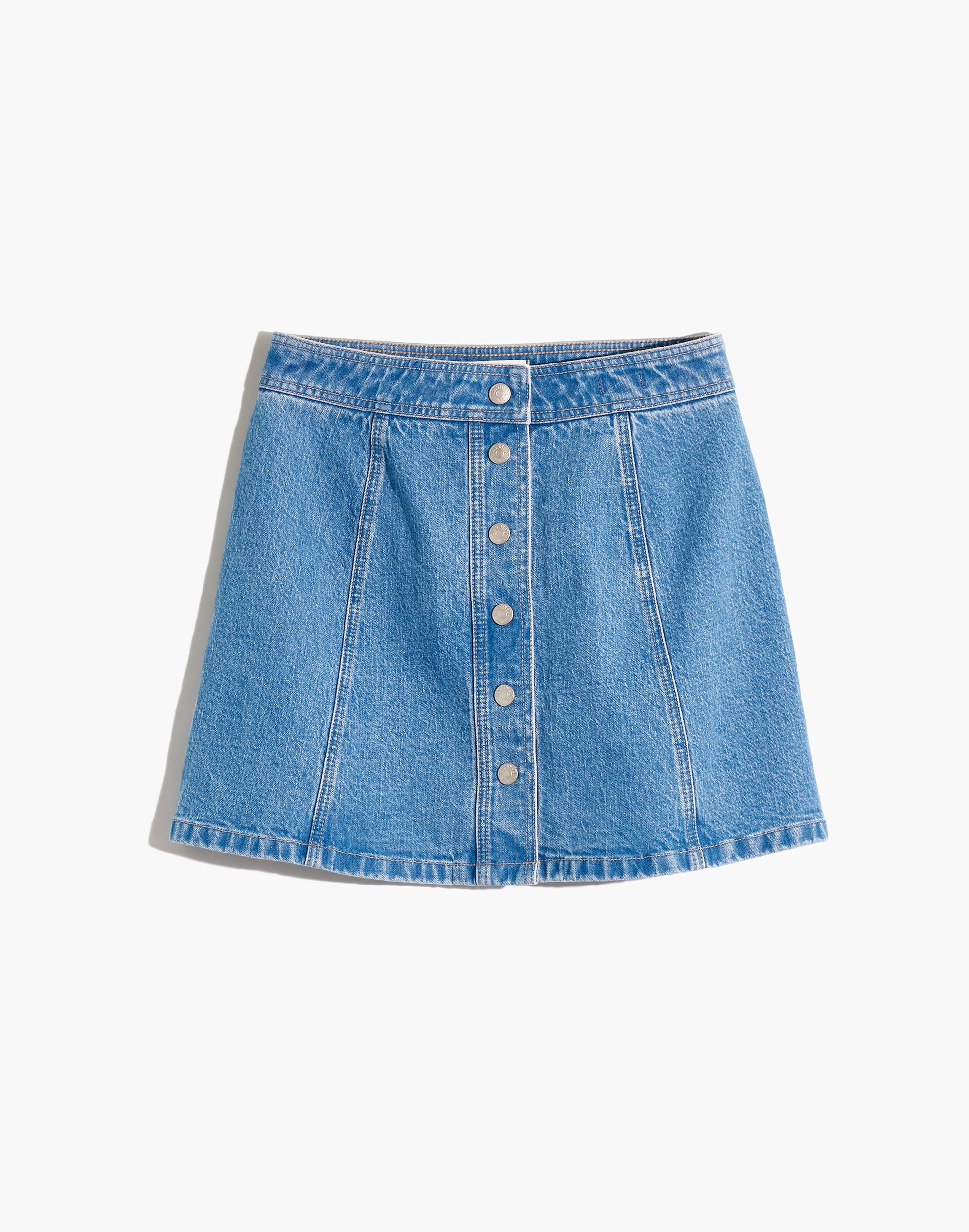 Stretch Denim A-Line Mini Skirt in Miller Wash | Madewell
