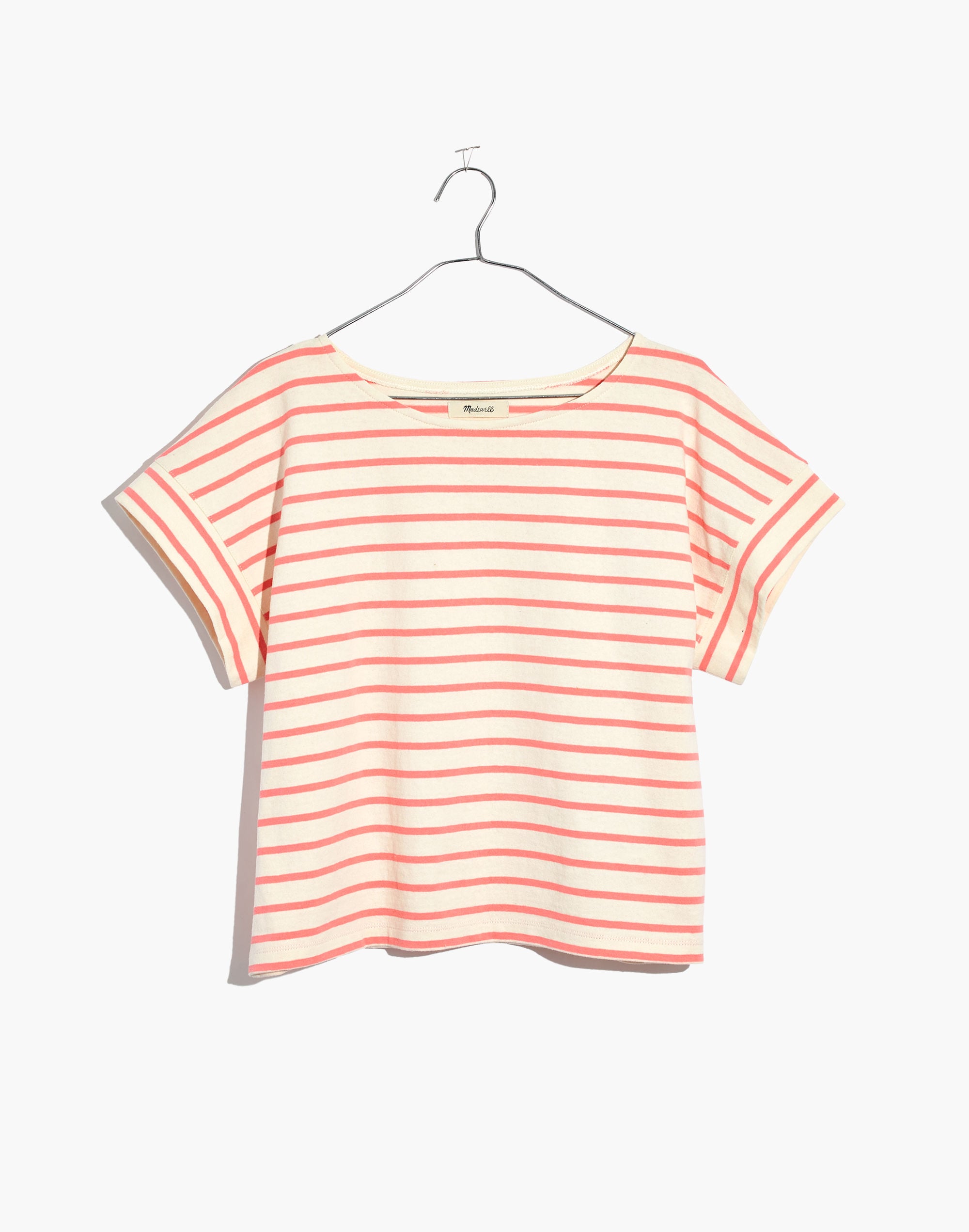 Boxy-Crop Tee in Tacoma Stripe