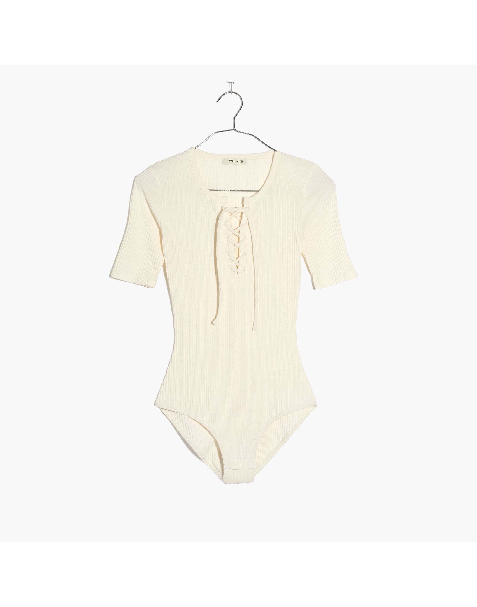 Ribbed Lace-Up Bodysuit | Madewell