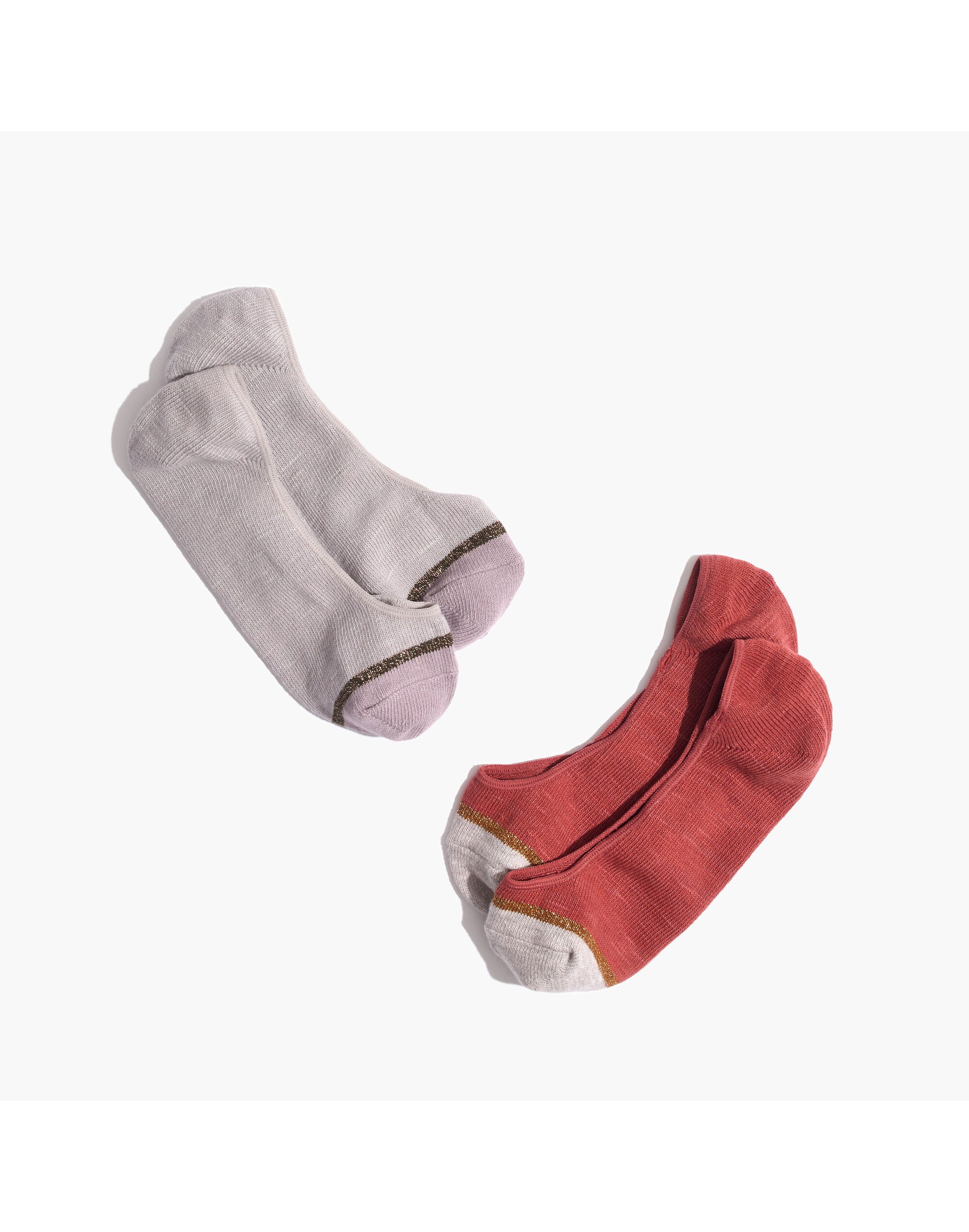 Two-Pack Colorblock Low-Profile Socks