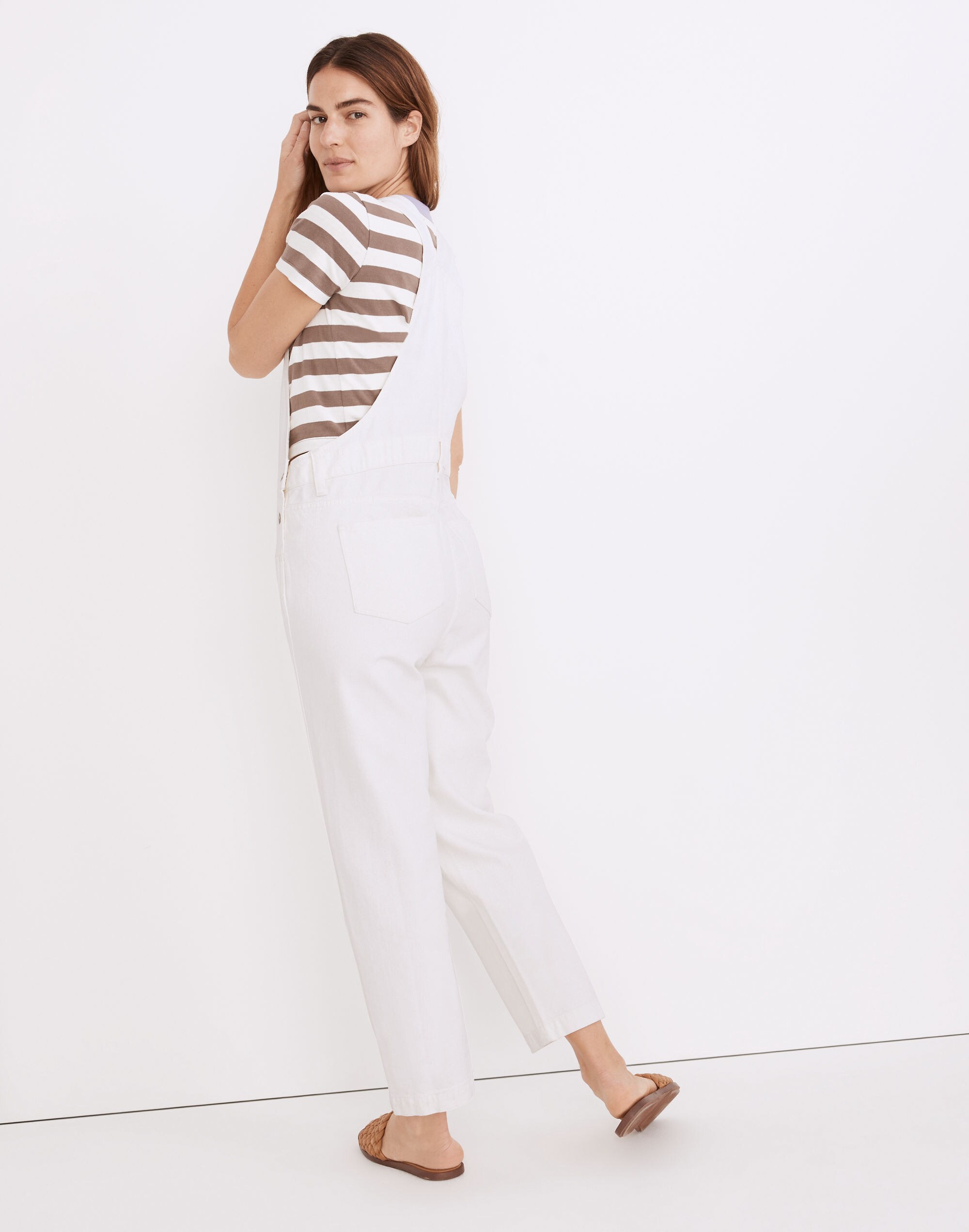 Straight-Leg Overalls in Tile White | Madewell
