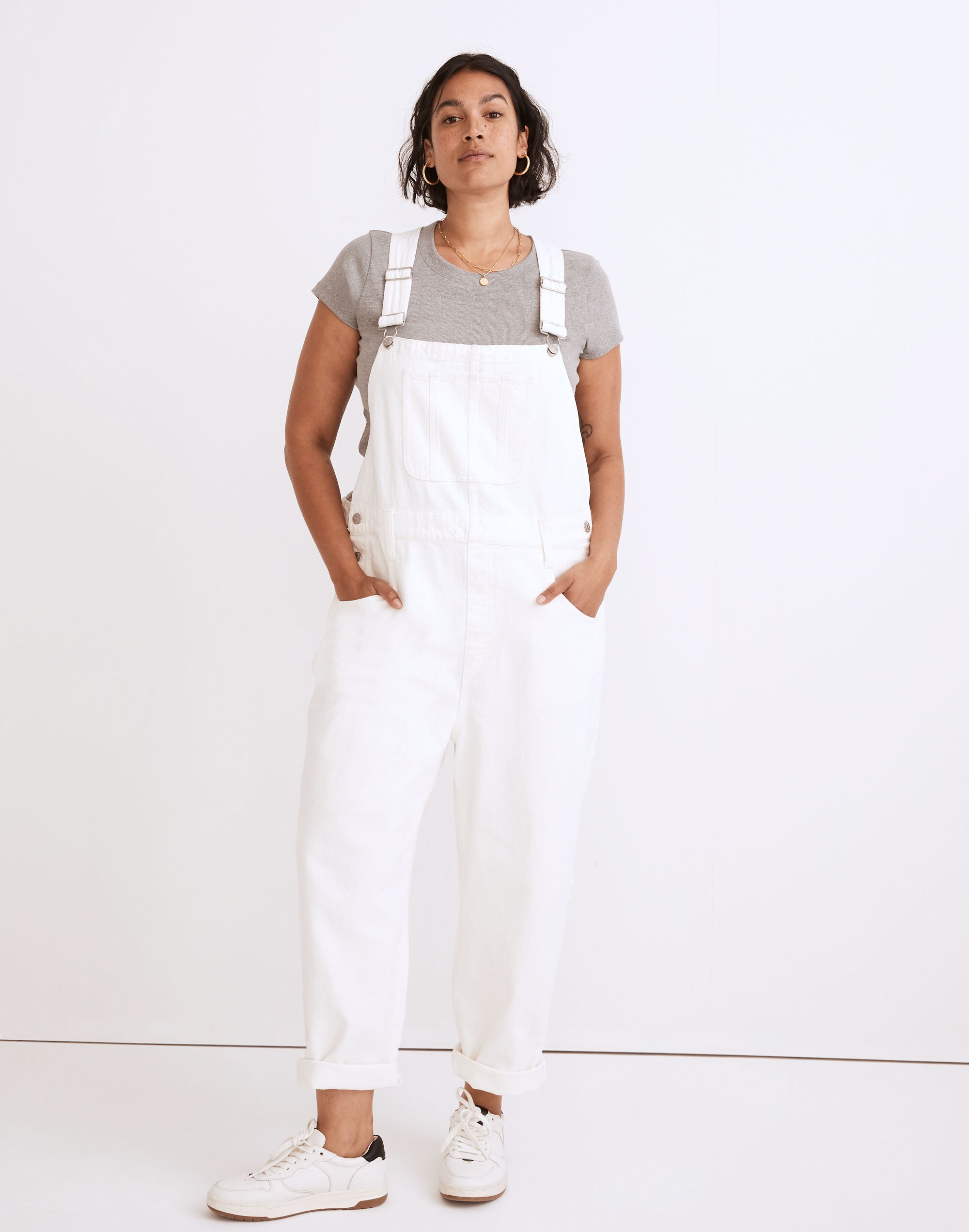 Straight-Leg Overalls in Tile White | Madewell