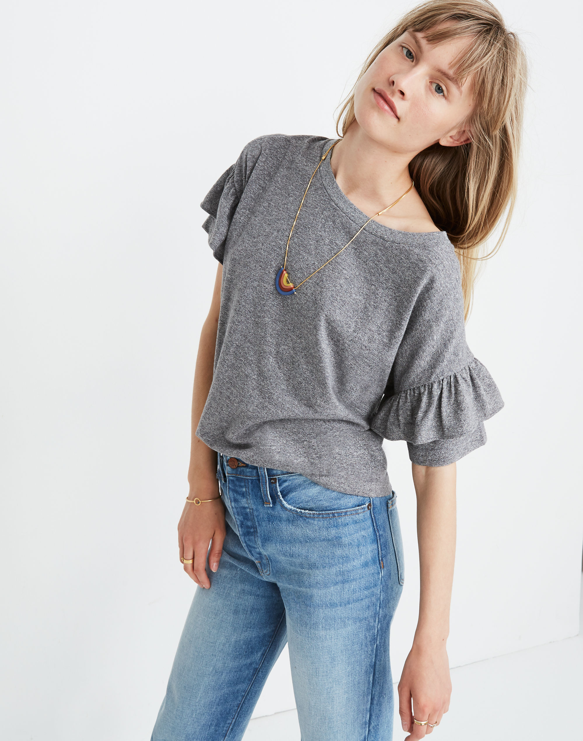 Ruffle-Sleeve Tee | Madewell