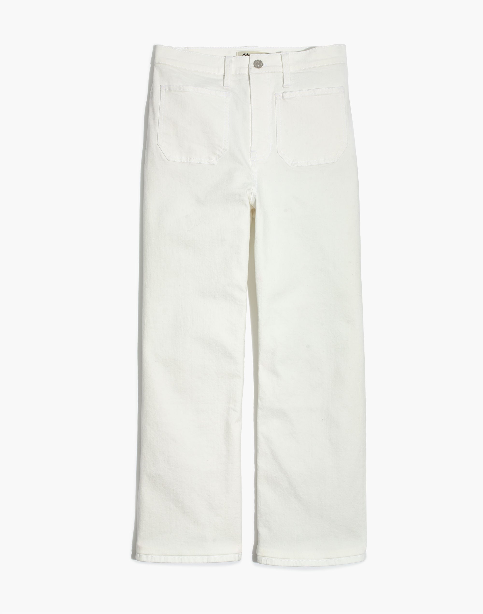 Slim Wide-Leg Jeans in Tile White: Patch Pocket Edition | Madewell