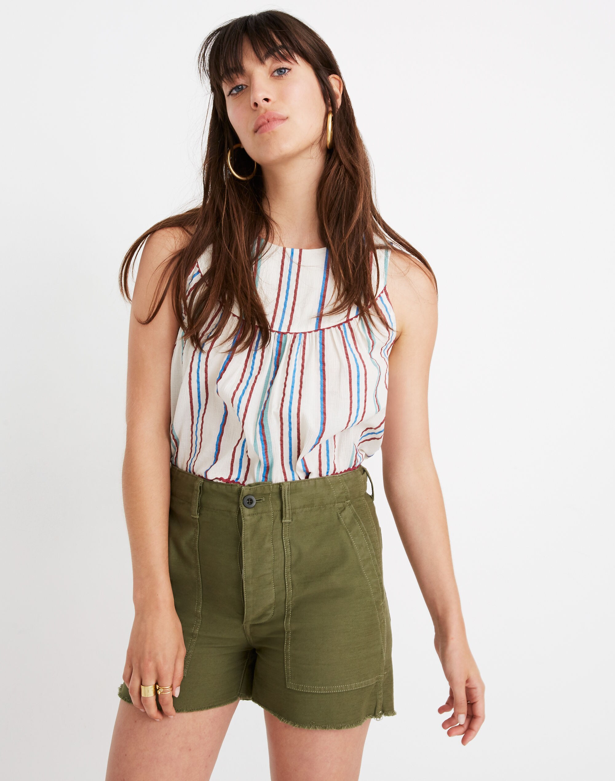 High-Rise Cargo Shorts | Madewell