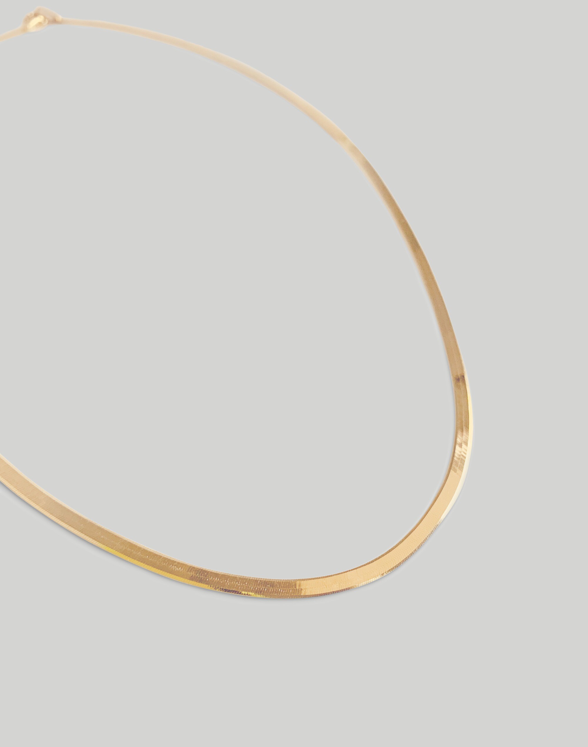Kinn™ 14k Gold Carter Flat Herringbone Chain Necklace II