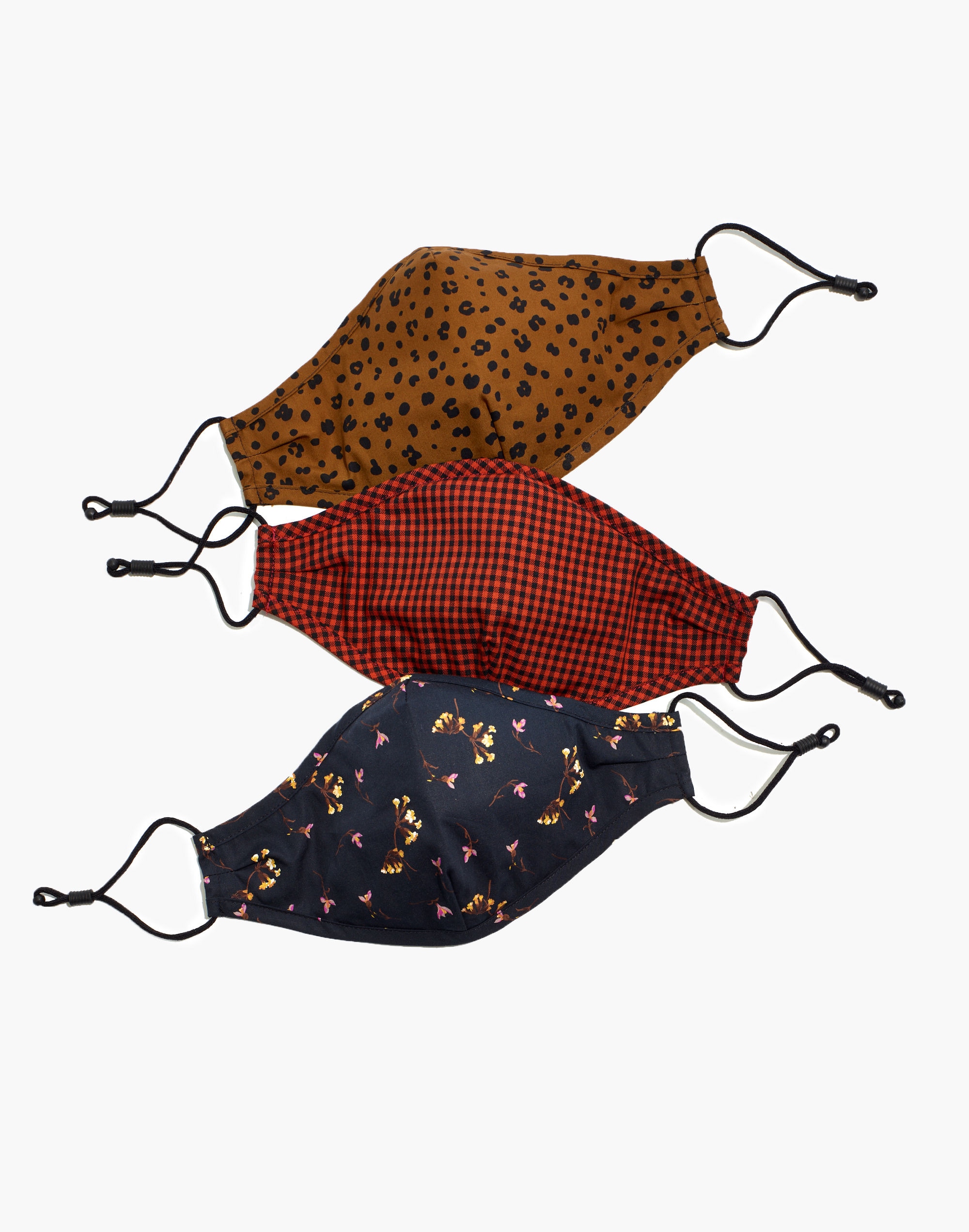 Three-Pack Assorted Adjustable Face Masks | Madewell