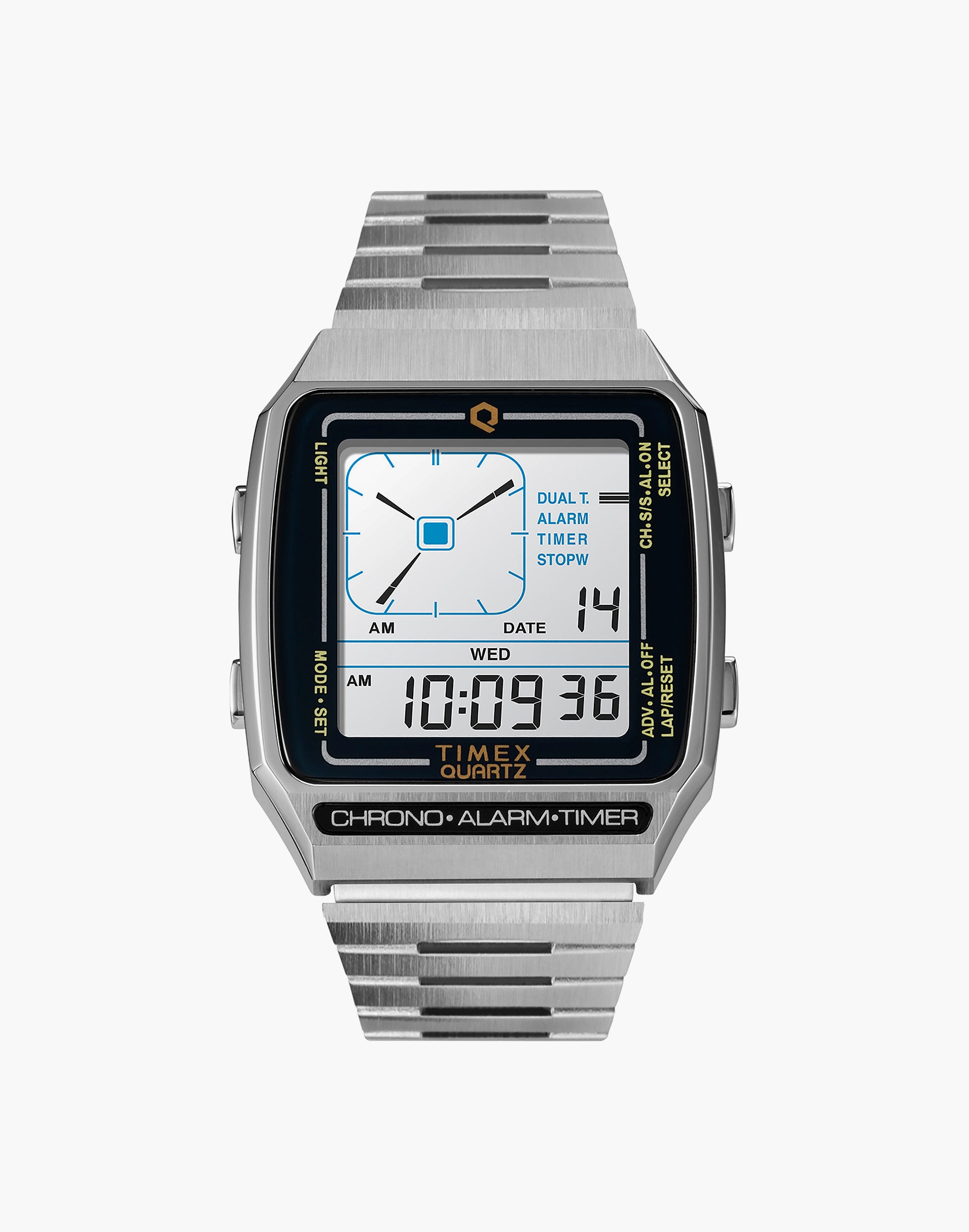 TIMEX Q Timex Reissue Digital LCA 32.5mm Stainless Steel Bracelet Watch