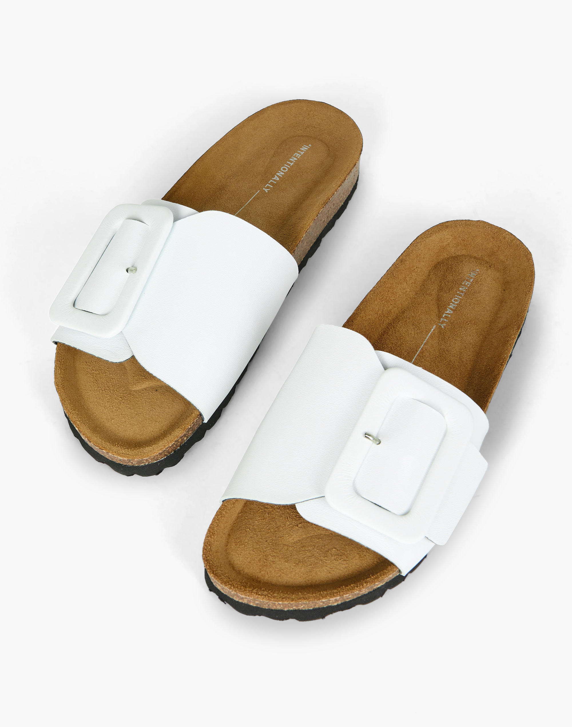 Intentionally Blank Leather Clarice Slide Sandals