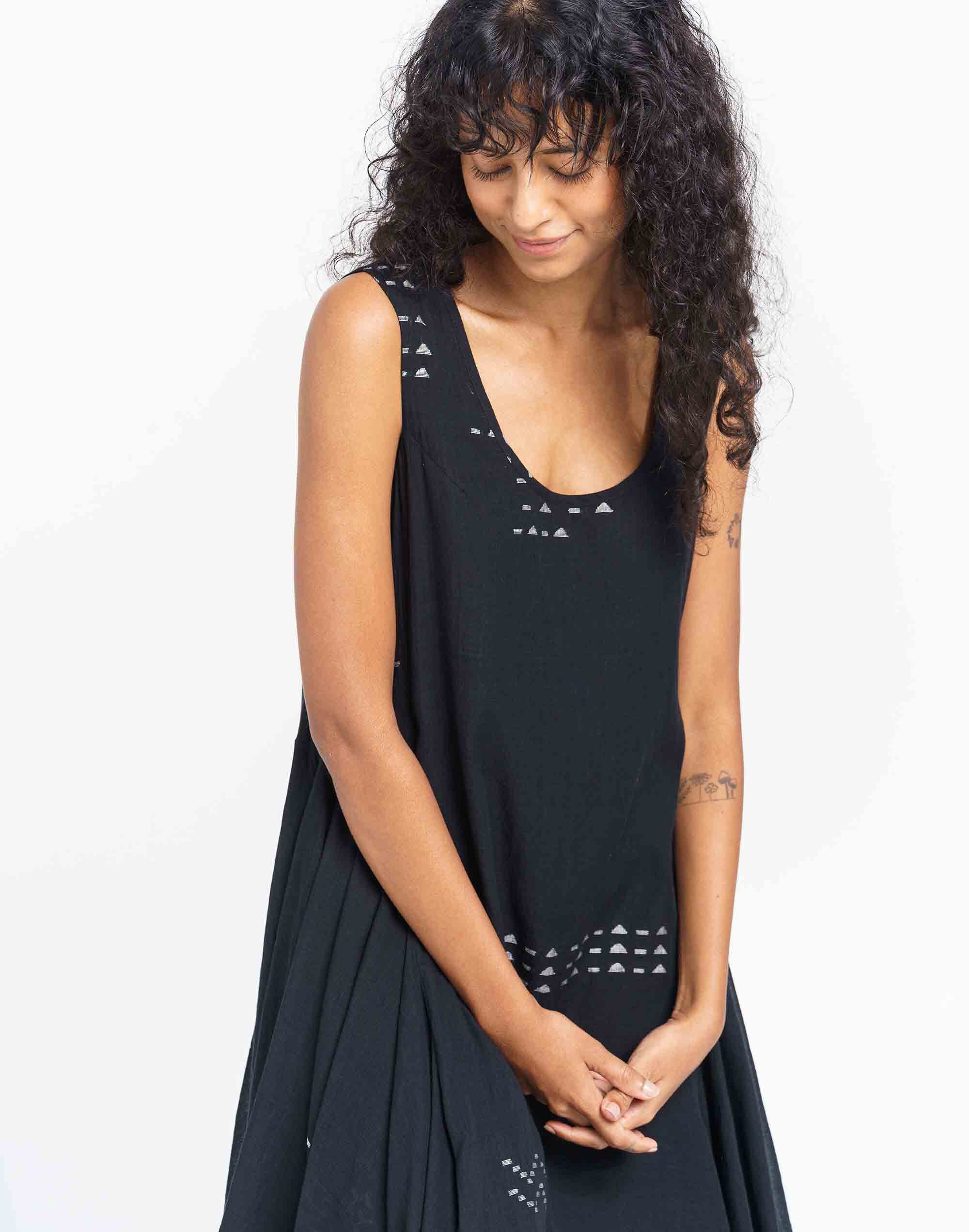 World of Crow Scoop-Neck Gathered Midi Dress | Madewell