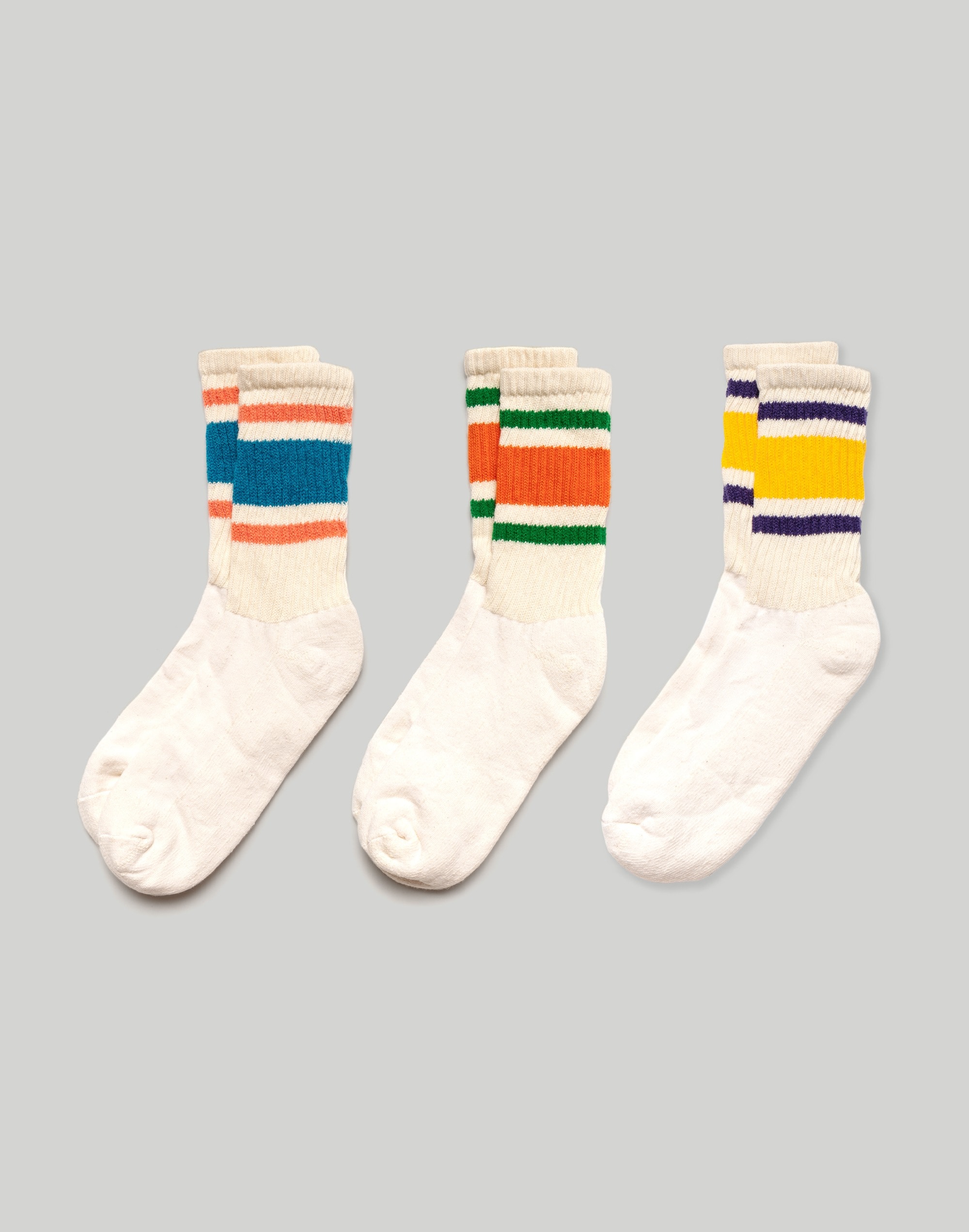 American Trench Three-Pack Retro Stripe Crew Socks
