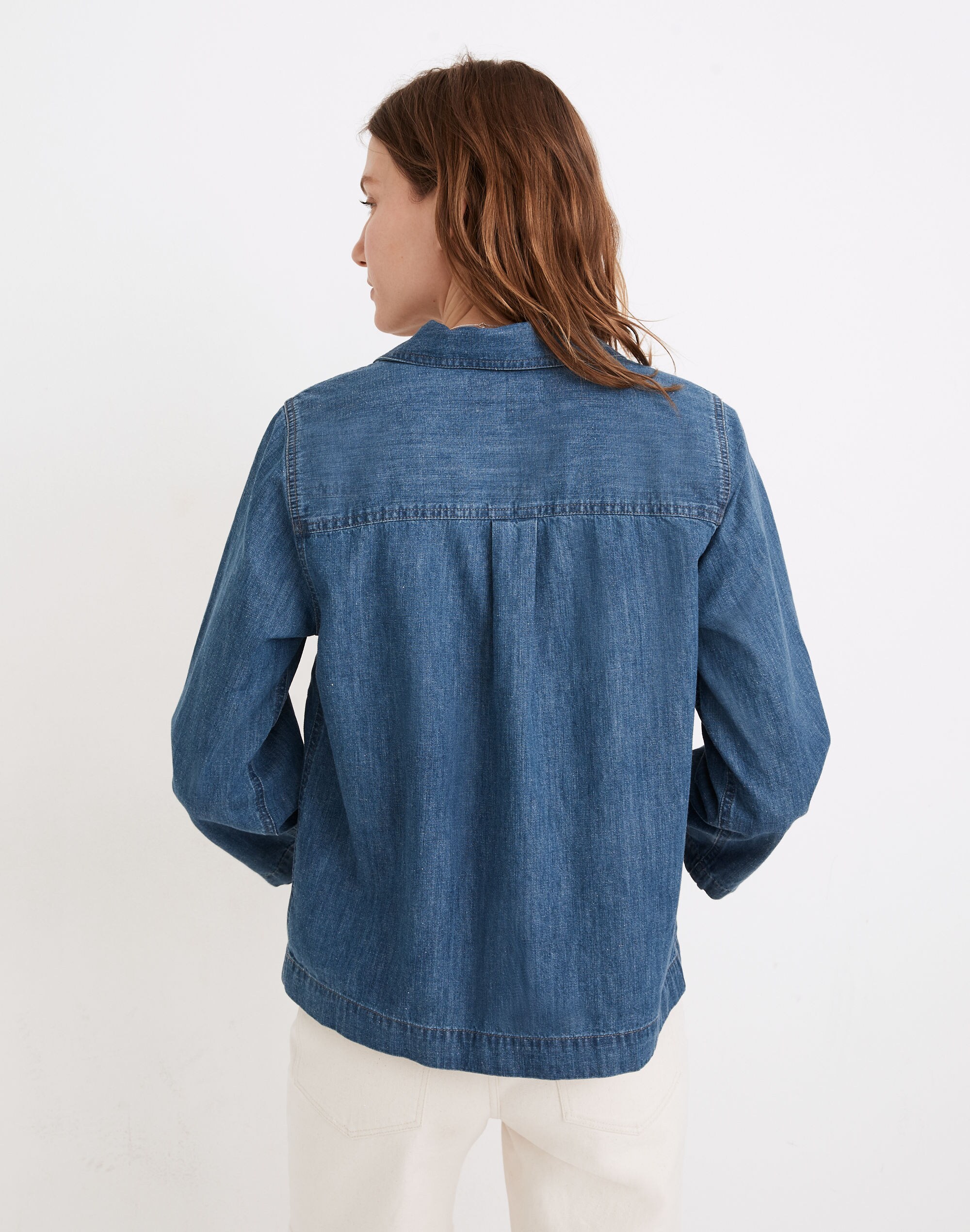 Denim Nautical Popover Top | Madewell