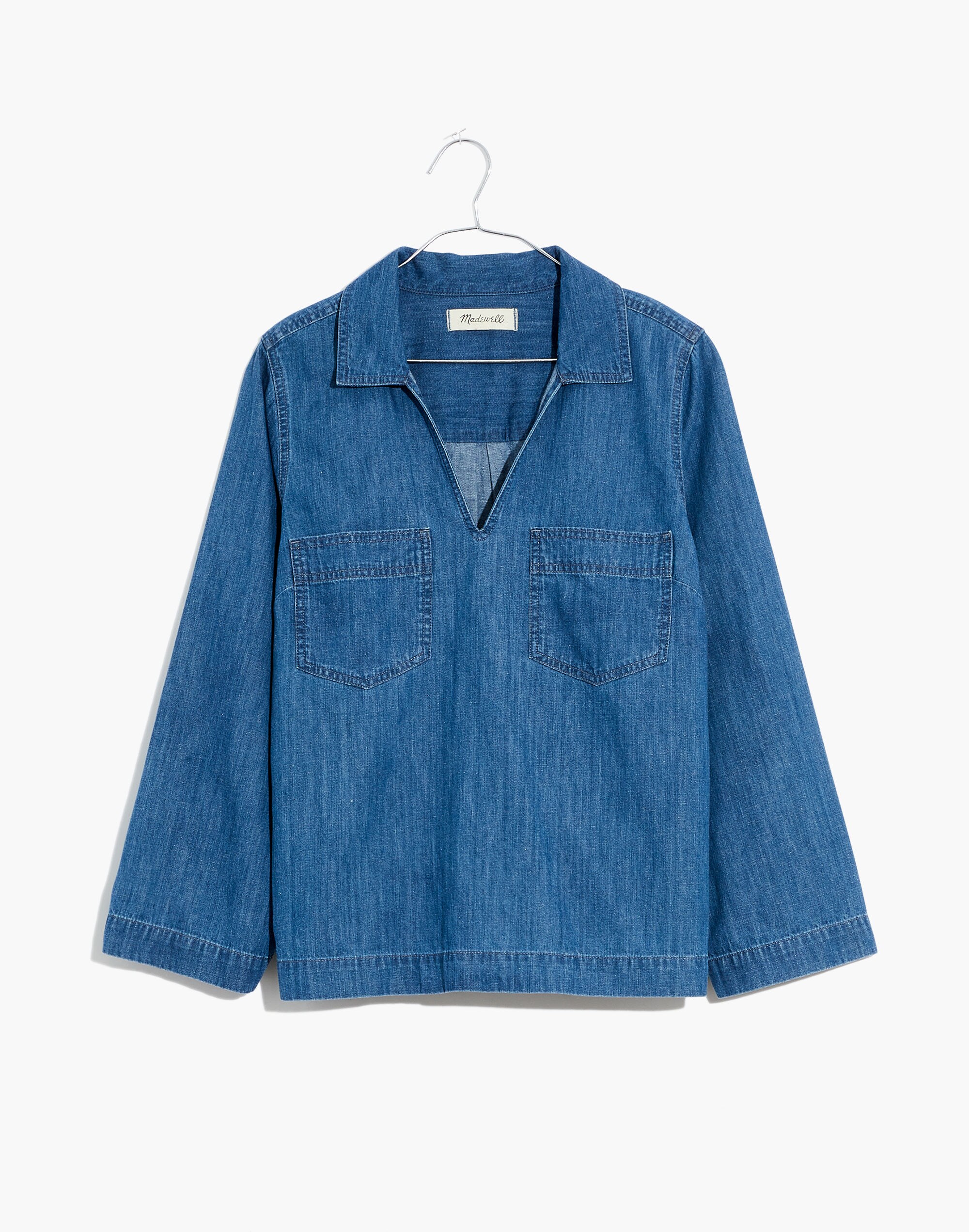 Denim Nautical Popover Top | Madewell