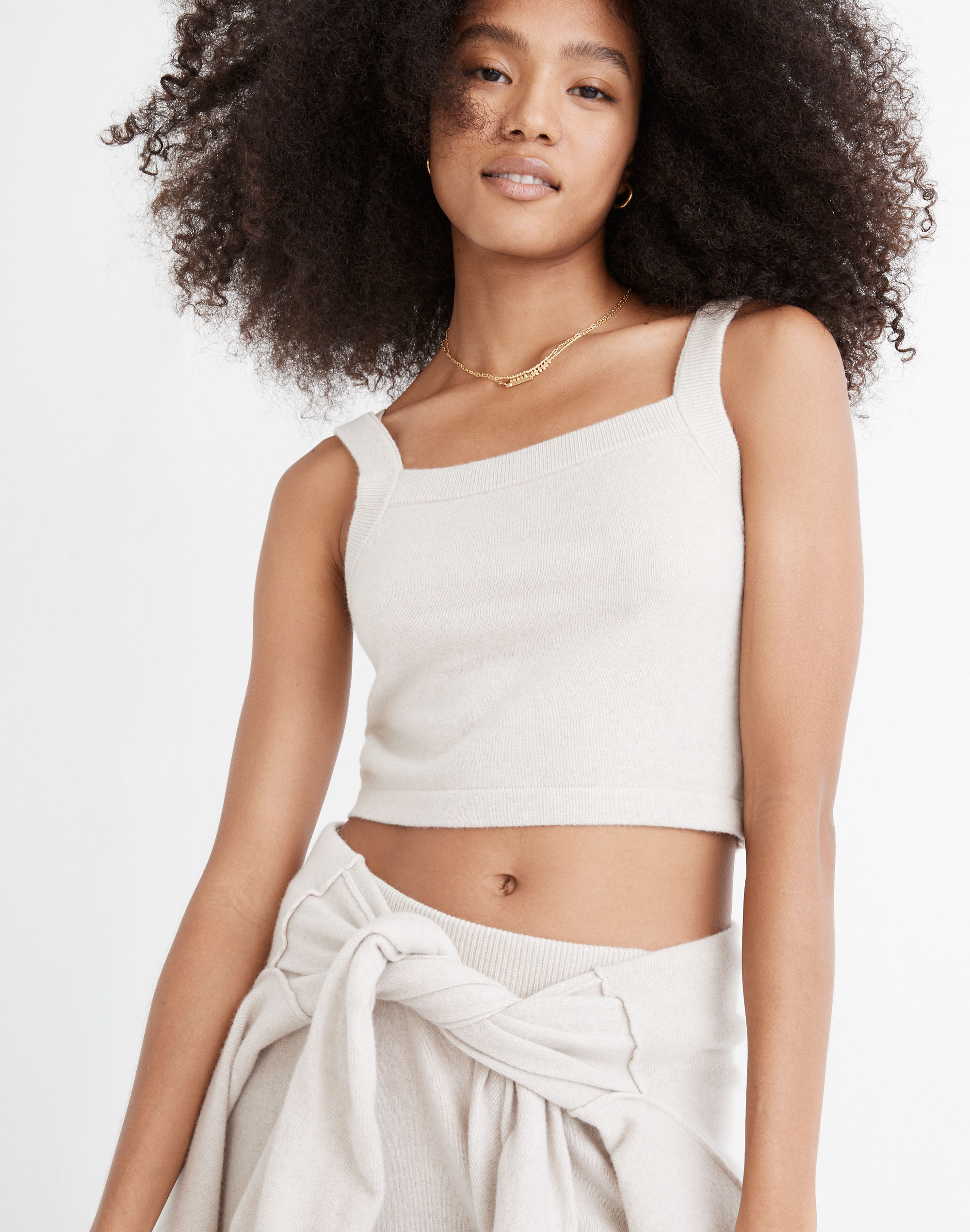 (Re)sourced Cashmere Carlyn Crop Sweater Tank | Madewell