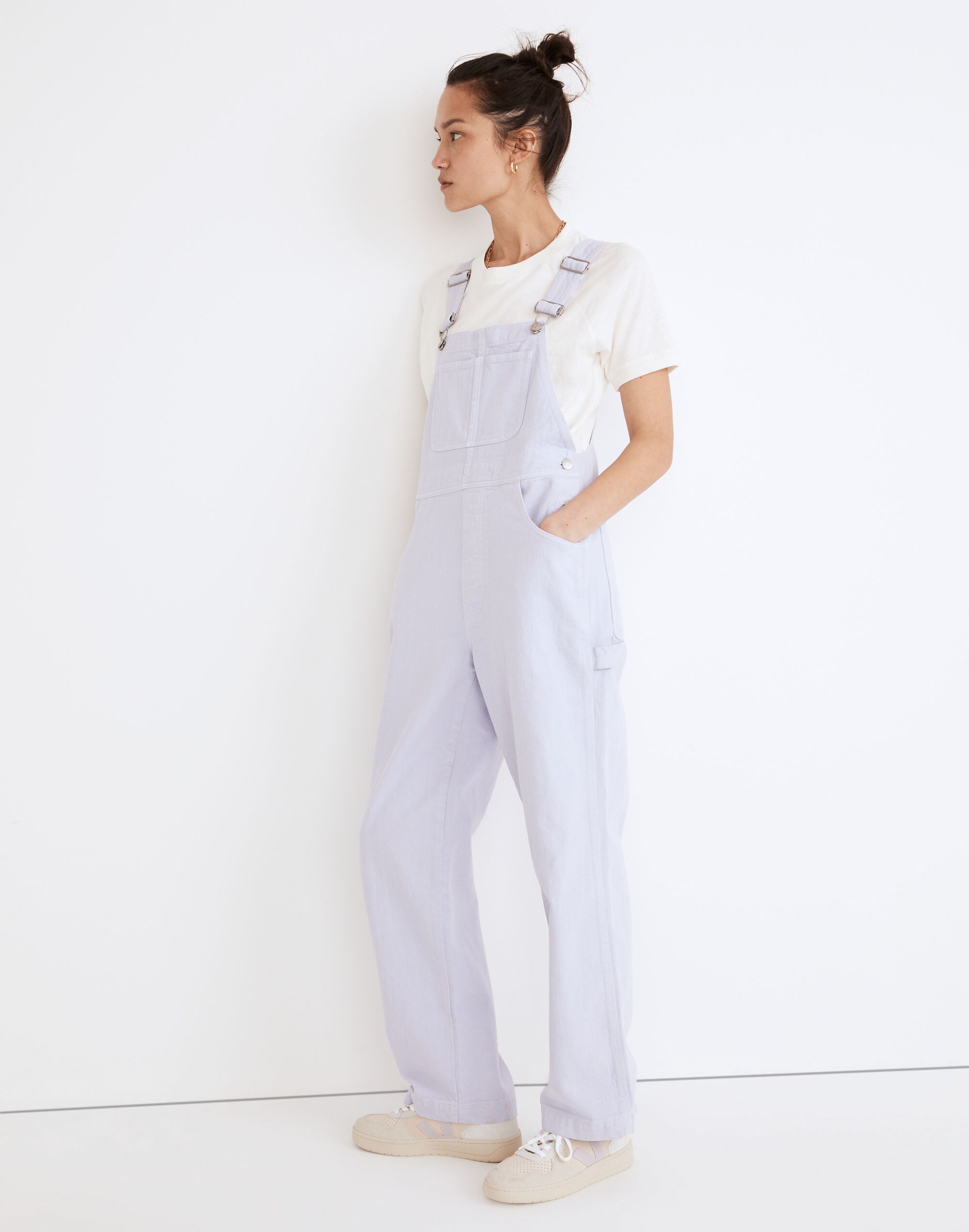 Denim Oversized Carpenter Overalls: Garment-Dyed Edition | Madewell