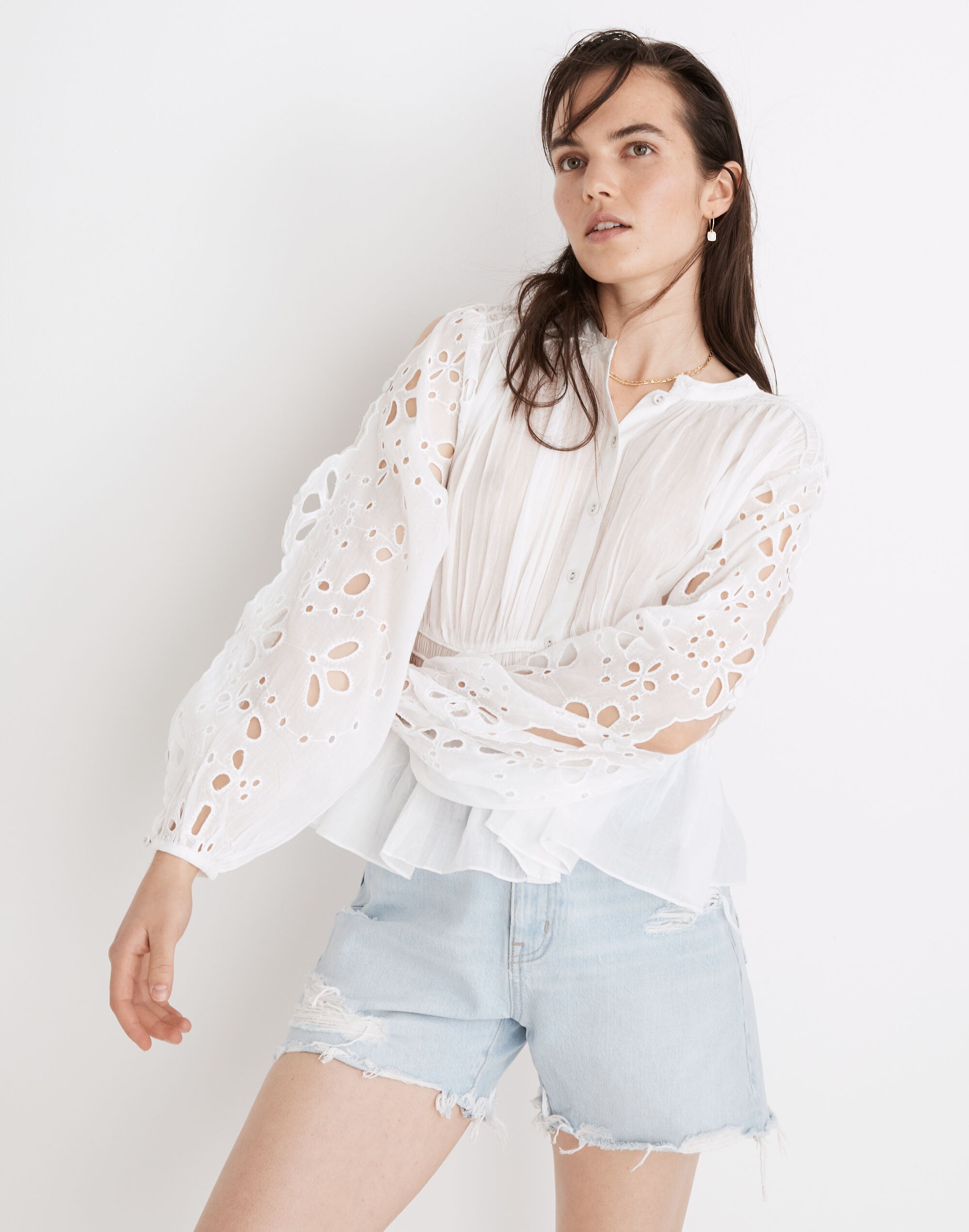 Mes Desmoiselles Paris Eyelet Pacani Top | Madewell