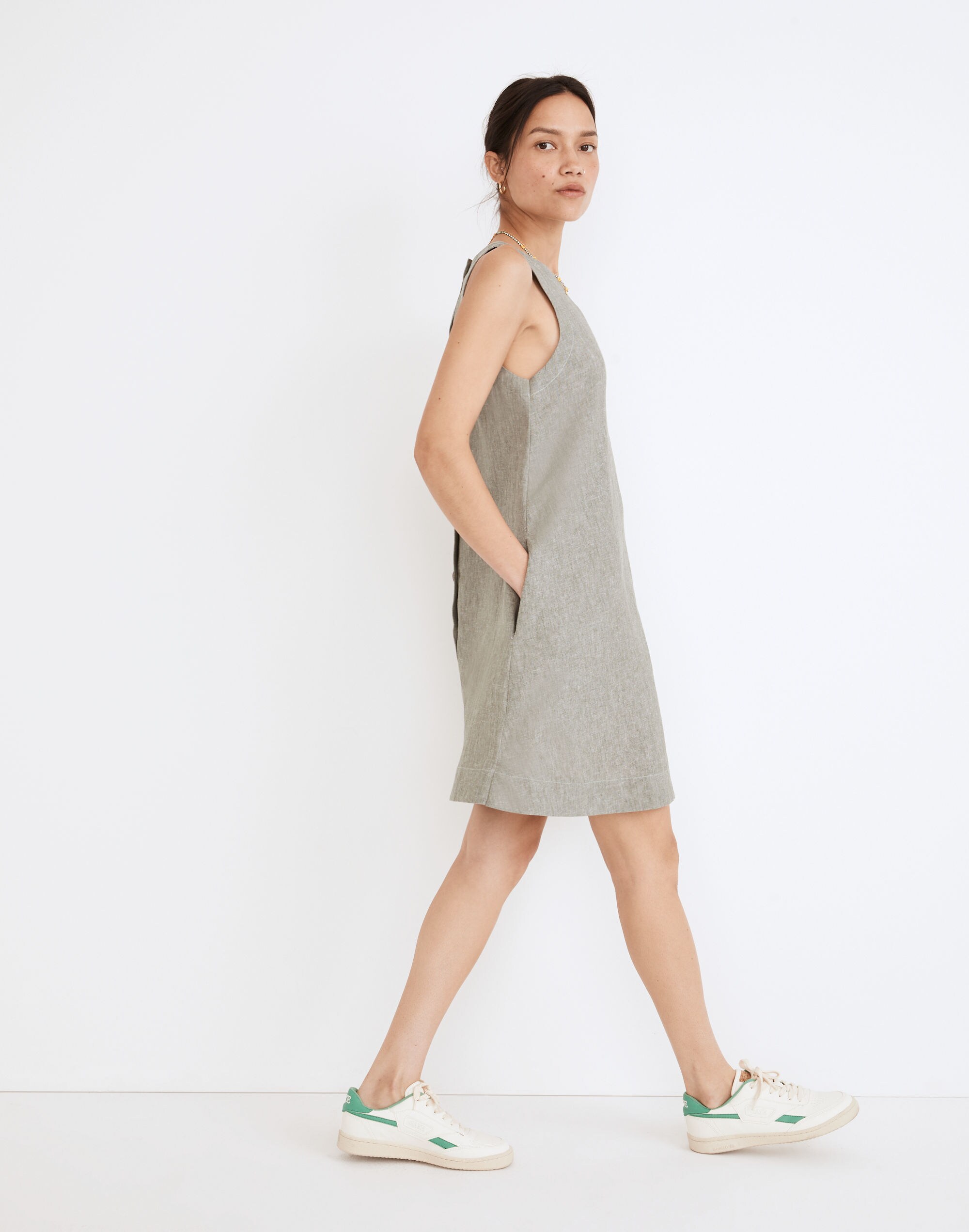 Linen-Cotton Tank Mini Dress | Madewell