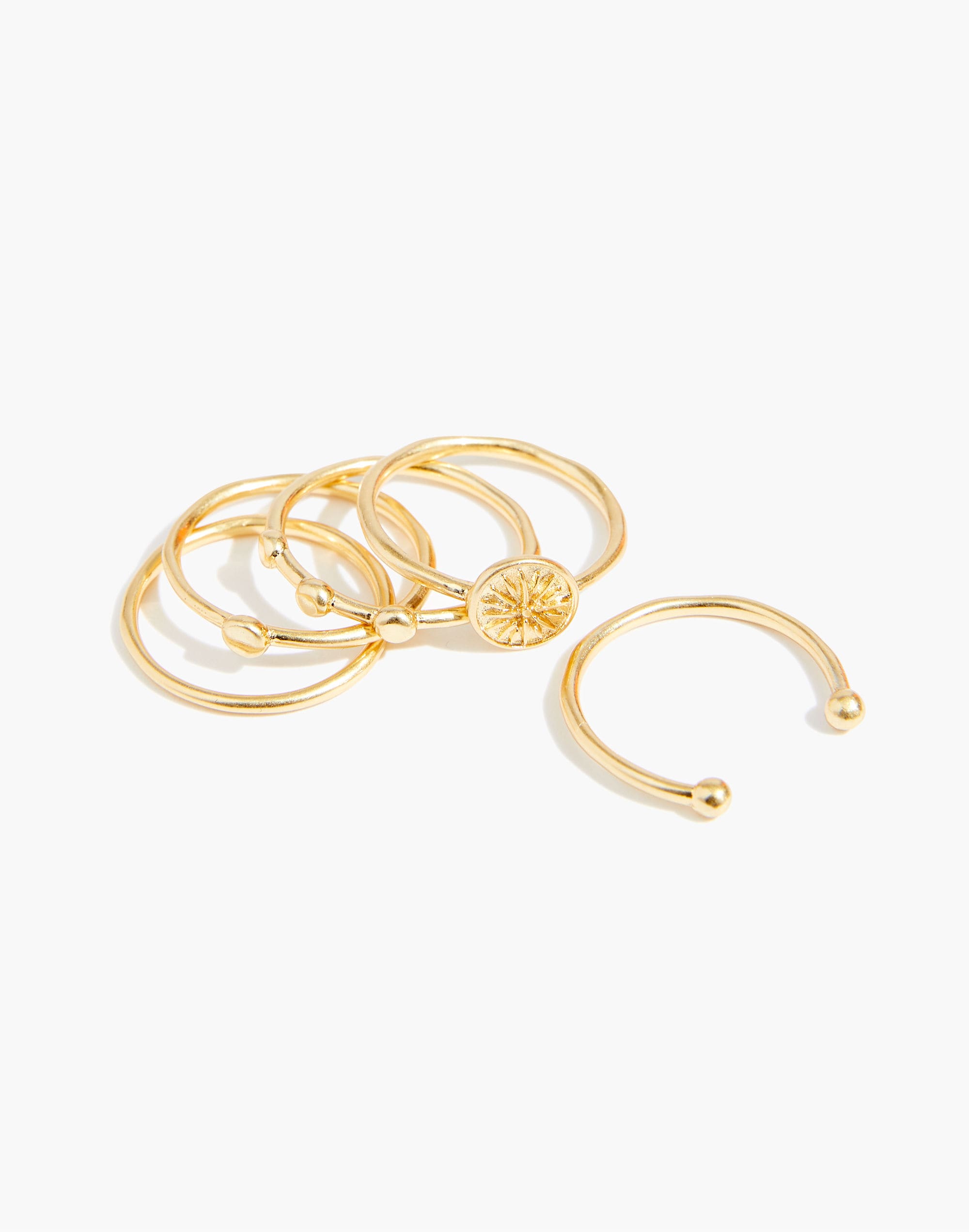 Five-Piece Solar Stacking Ring Set | Madewell