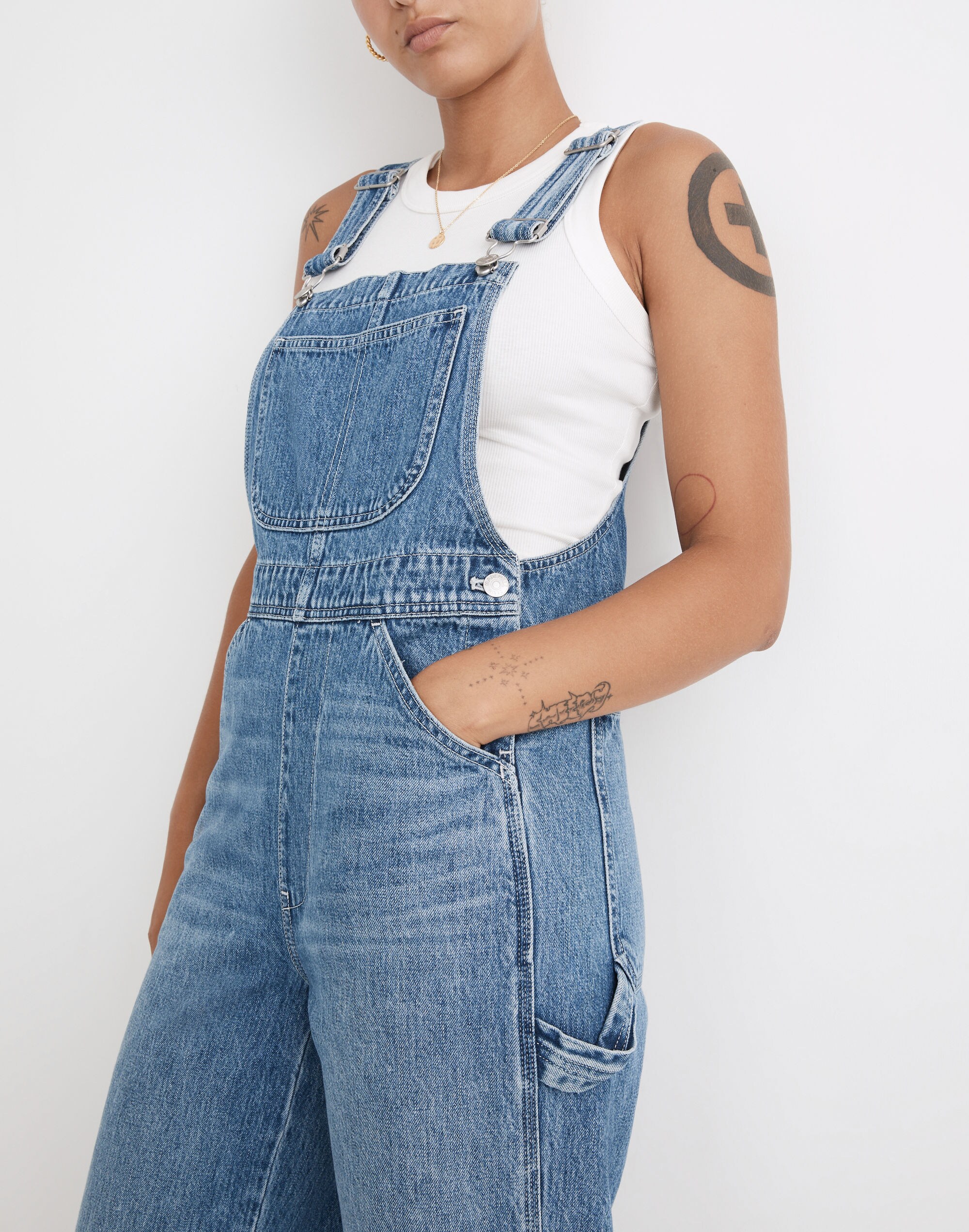 Oversized Carpenter Overalls in Ivywood Wash | Madewell