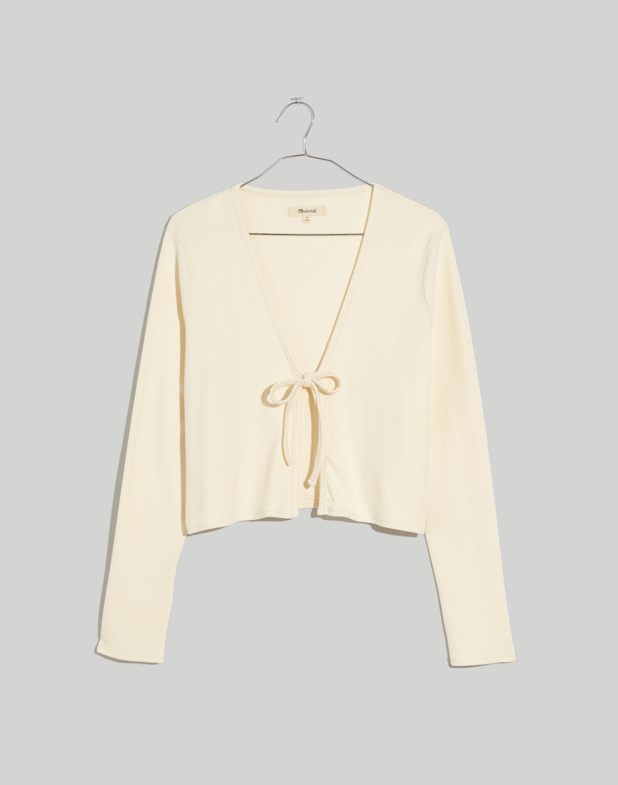 Brushed Rib Tie-Front Cardigan | Madewell