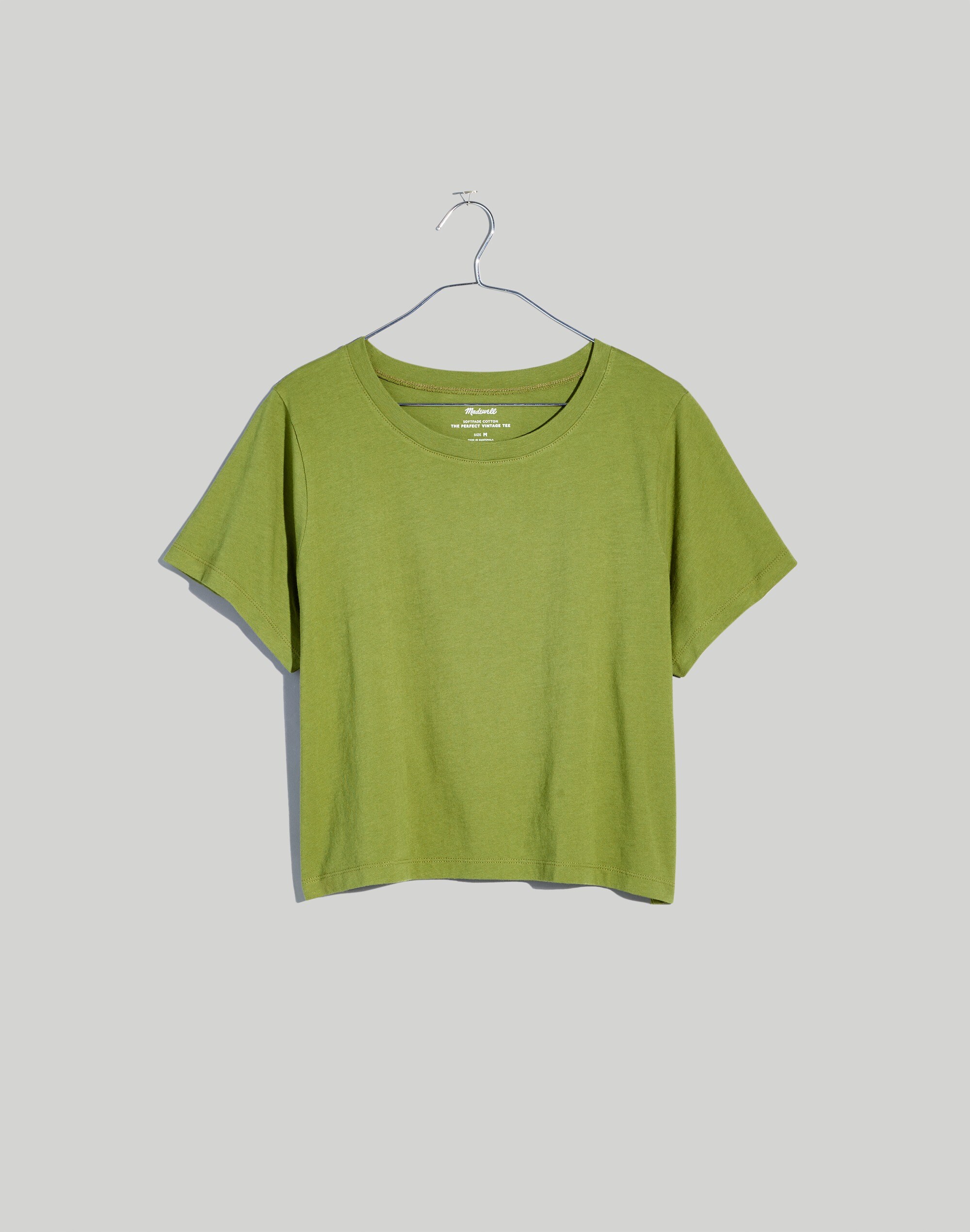 Softfade Cotton Boxy-Crop Tee | Madewell