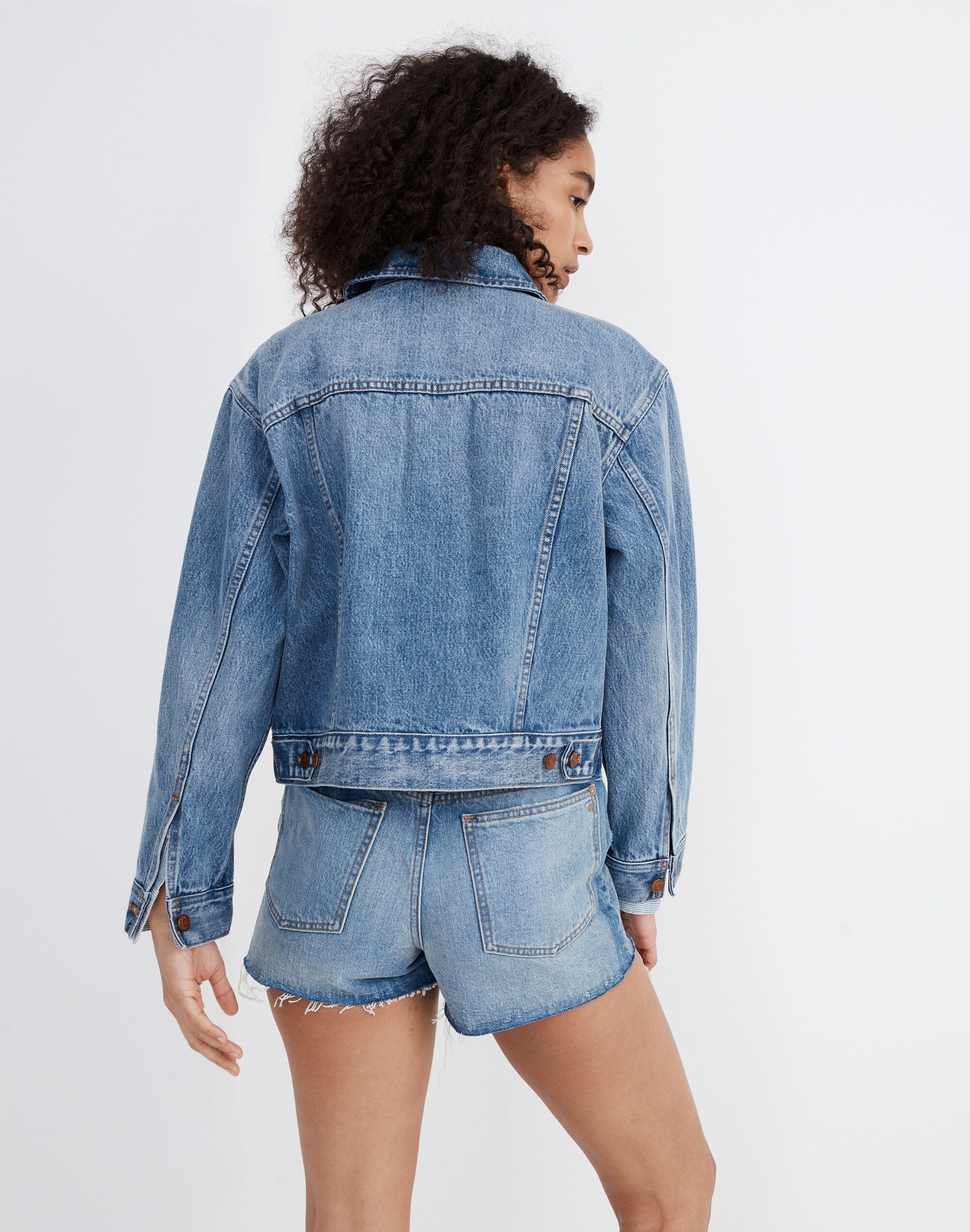 The Cropped Trucker Jean Jacket in Woodlane Wash | Madewell