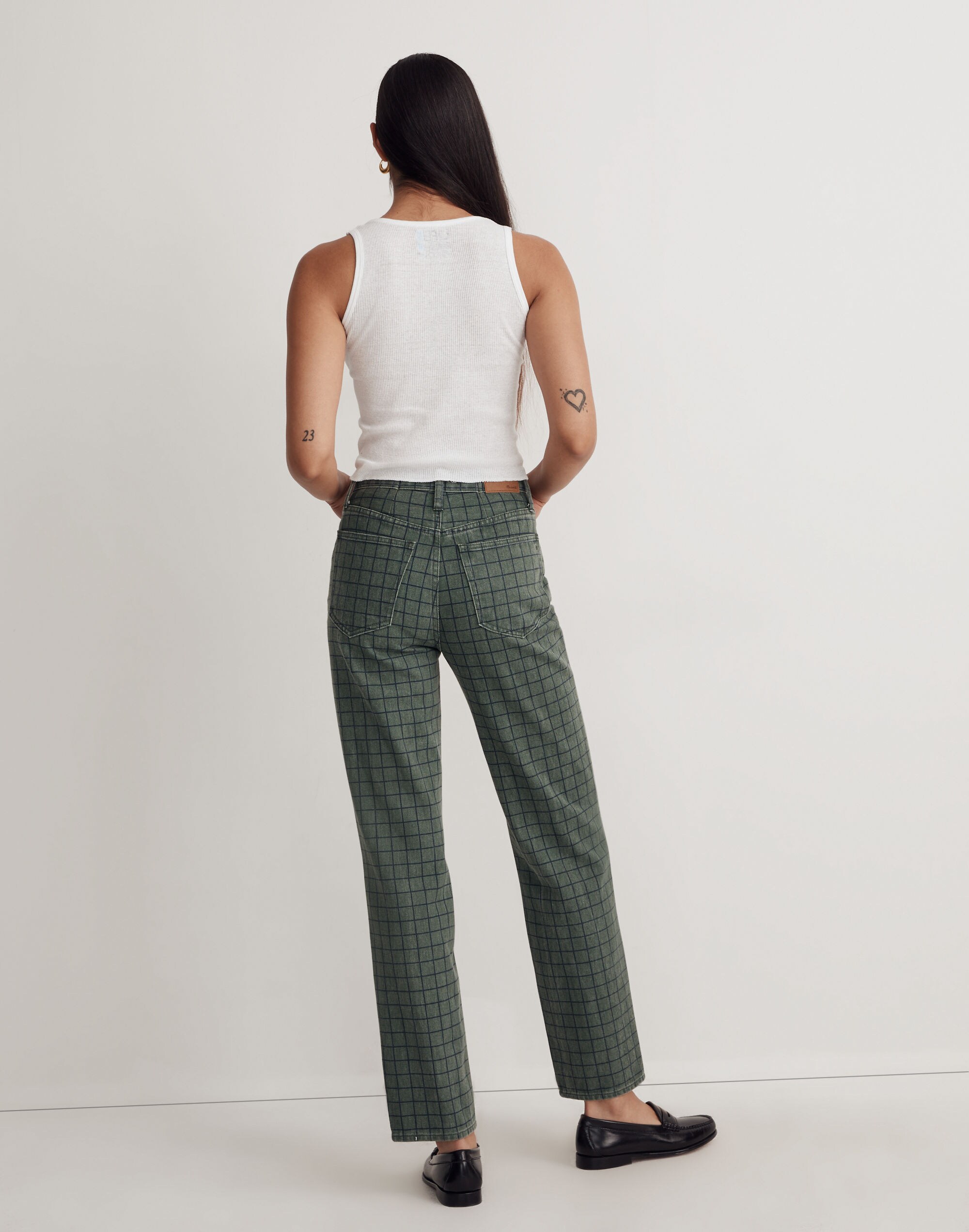 The Perfect Vintage Straight Jean in Windowpane Plaid | Madewell