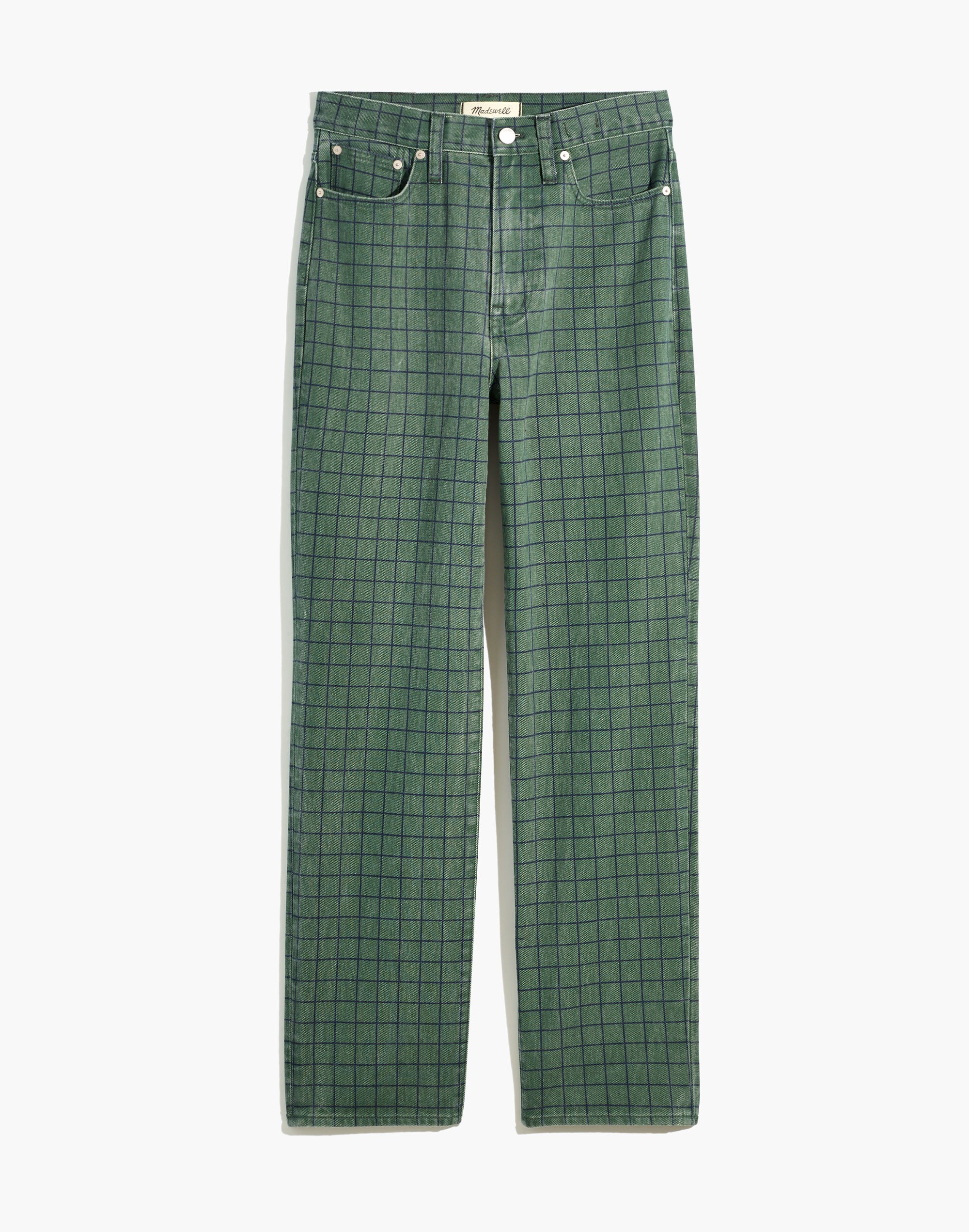 The Perfect Vintage Straight Jean in Windowpane Plaid | Madewell