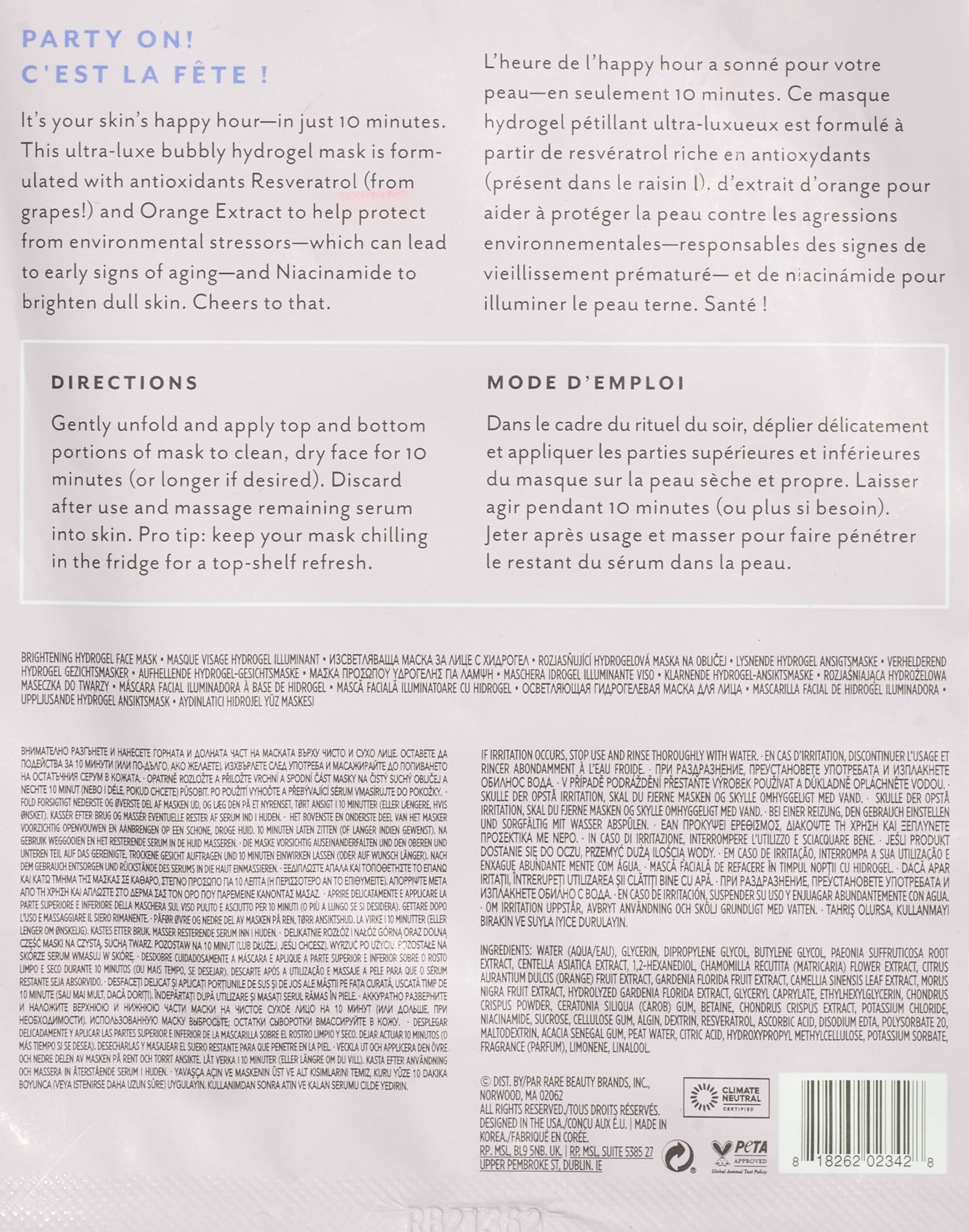 Patchology® Bubbly Cheeks Face Mask | Madewell