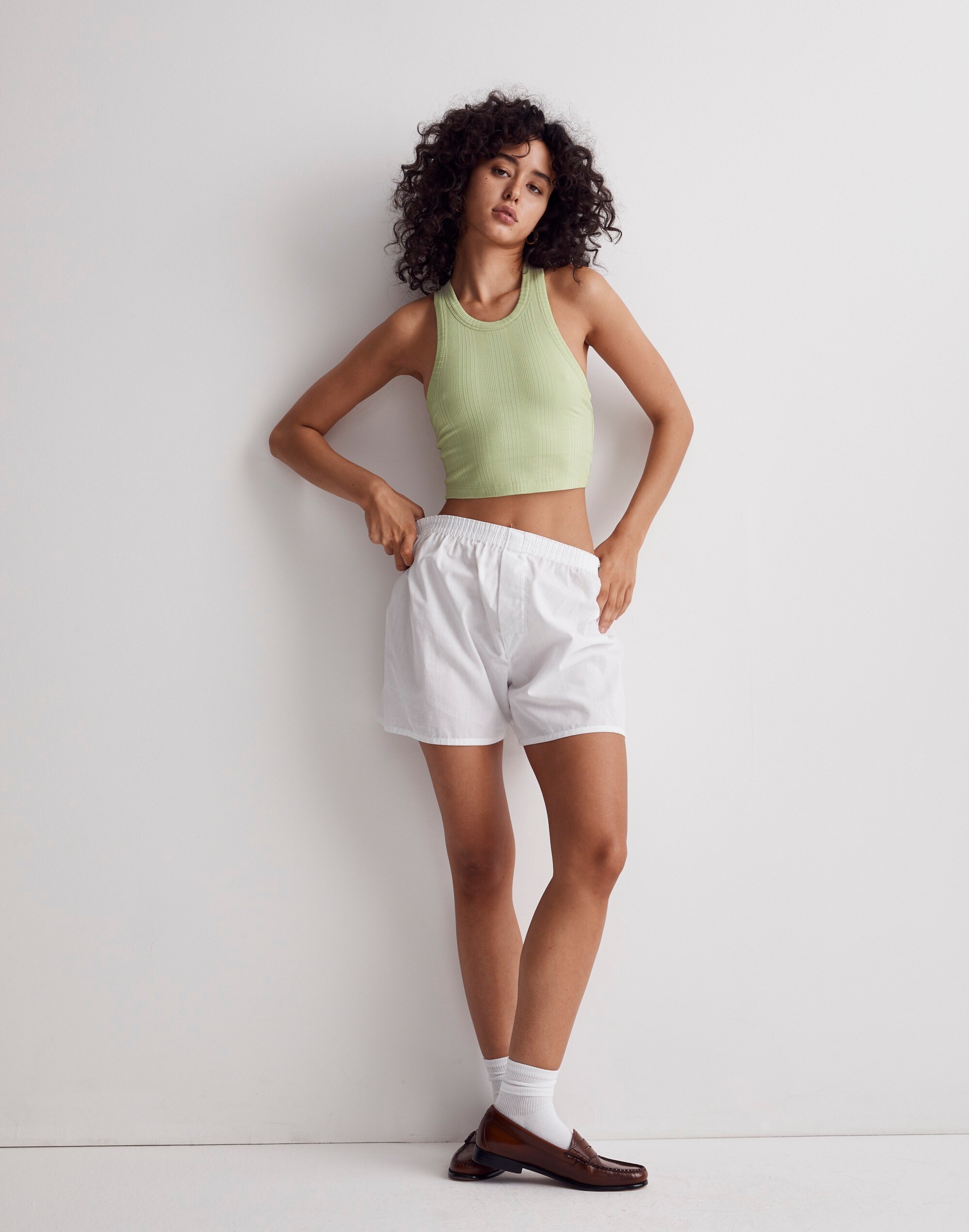 Variegated Rib Crop Tank