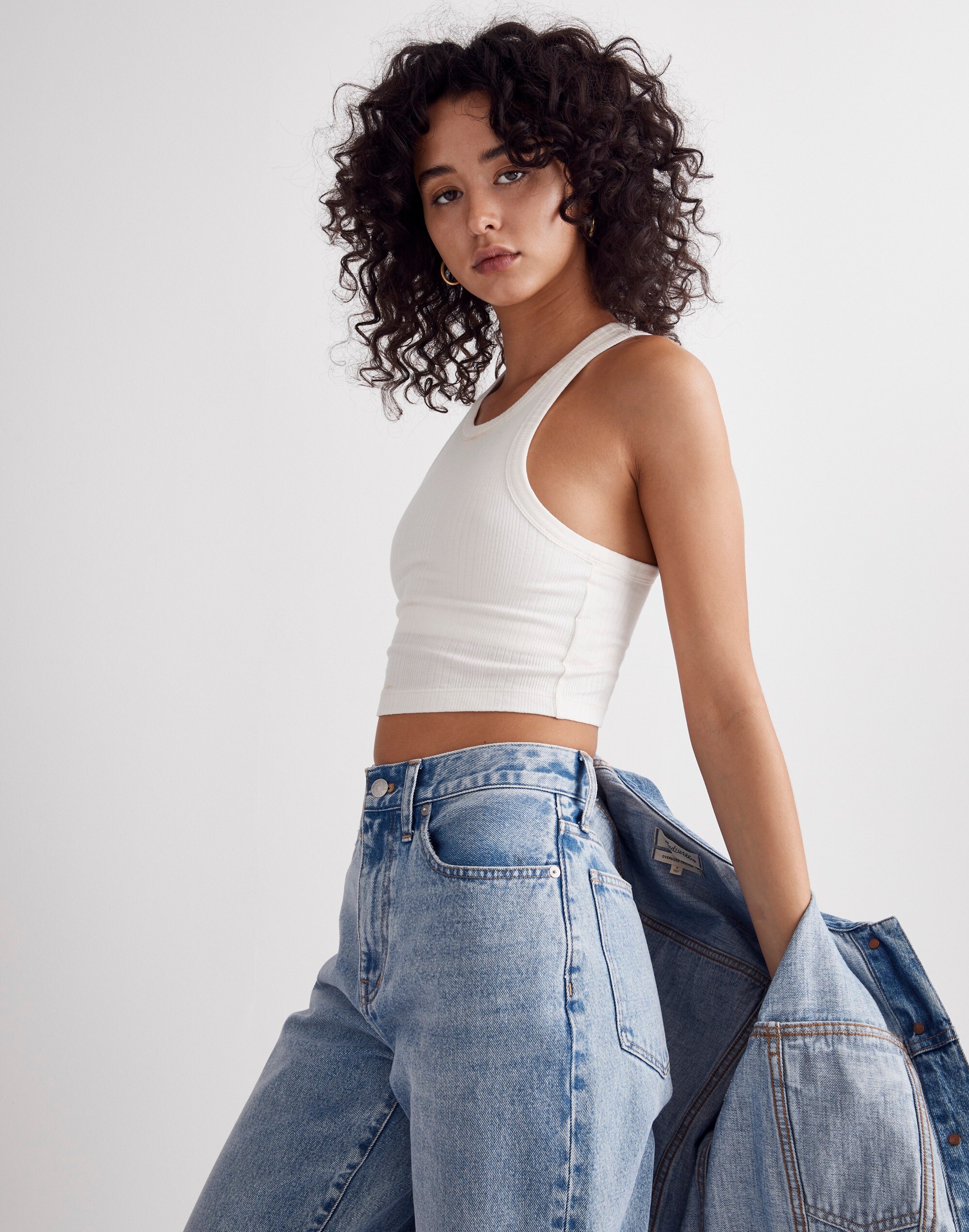 Variegated Rib Crop Tank | Madewell