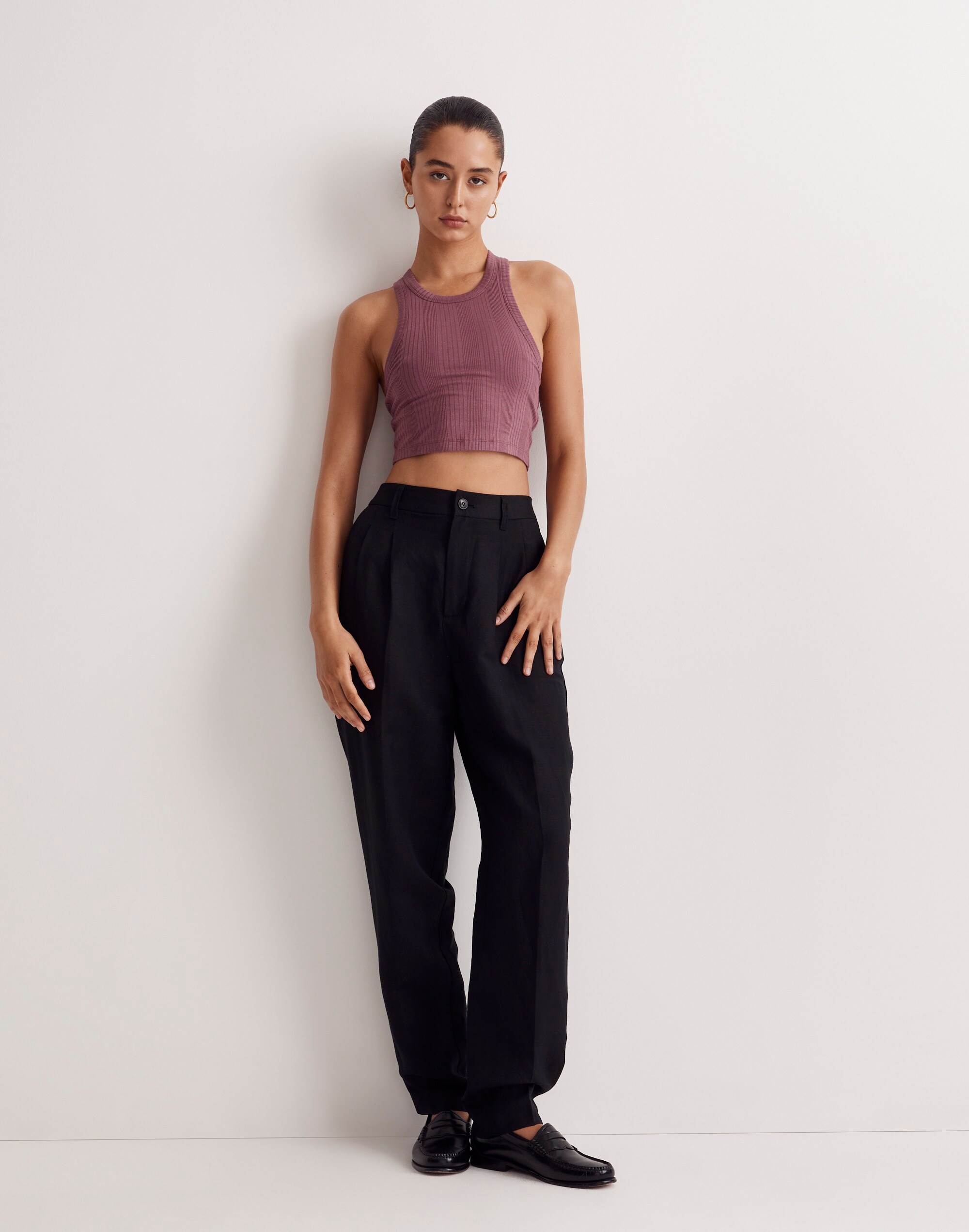 Variegated Rib Crop Tank