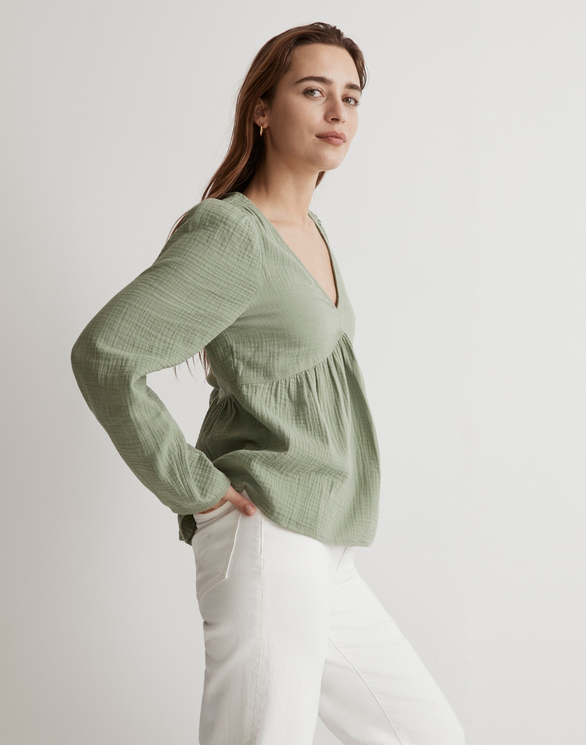 Lightspun Peasant Top | Madewell