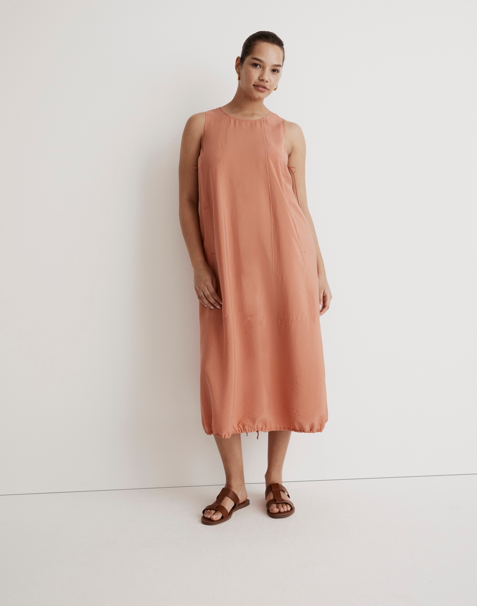 Bubble-Hem Midi Dress | Madewell