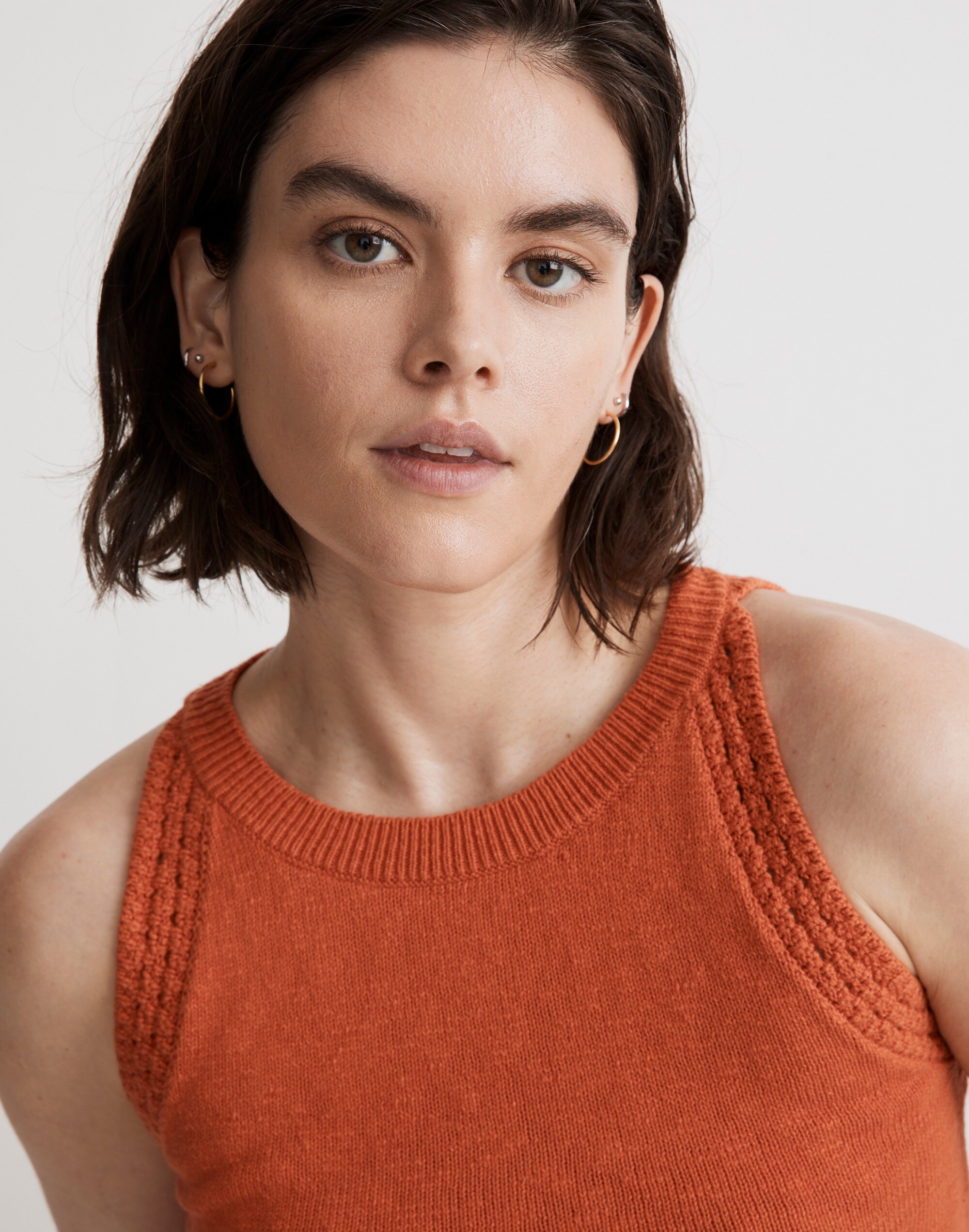Crochet-Trim Crop Sweater Tank | Madewell