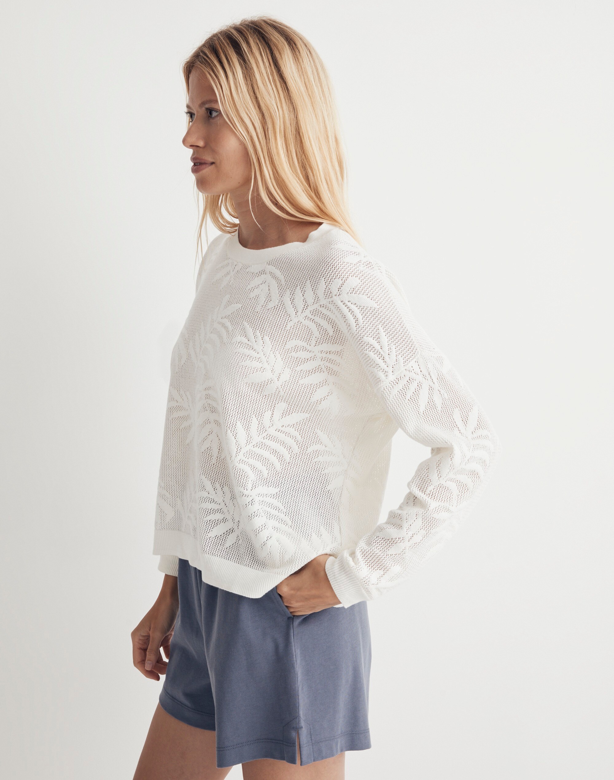 Palm-Stitch Pullover Sweater | Madewell