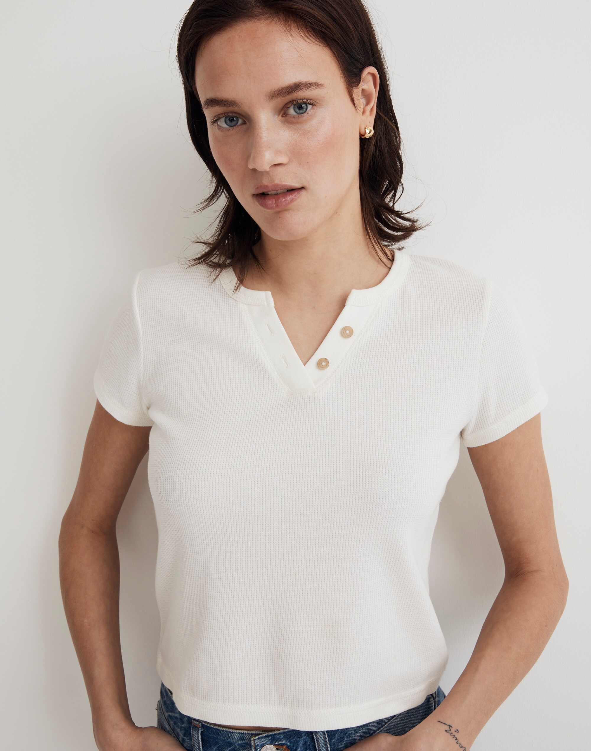 Split-Neck Henley Tee | Madewell