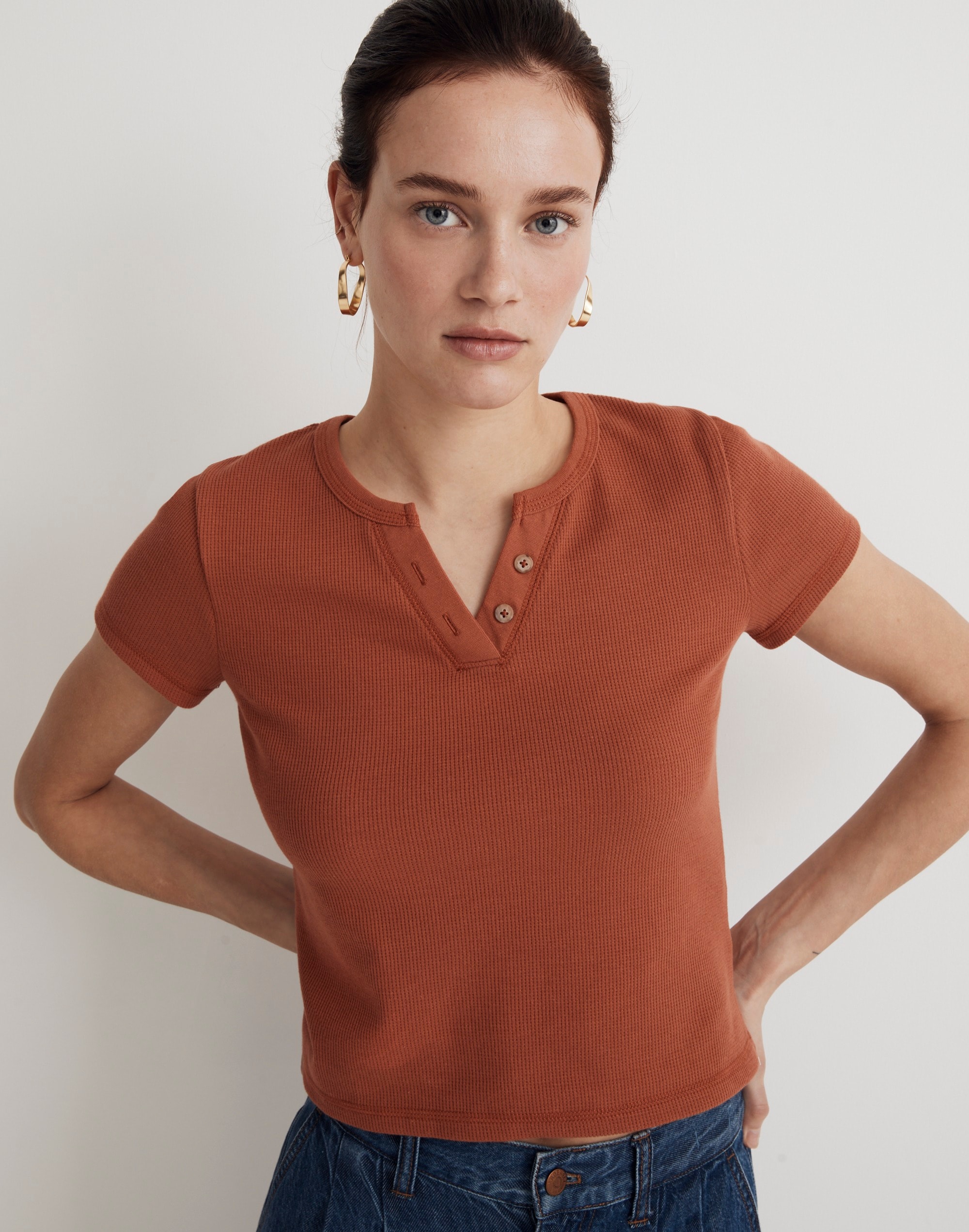Split-Neck Henley Tee | Madewell