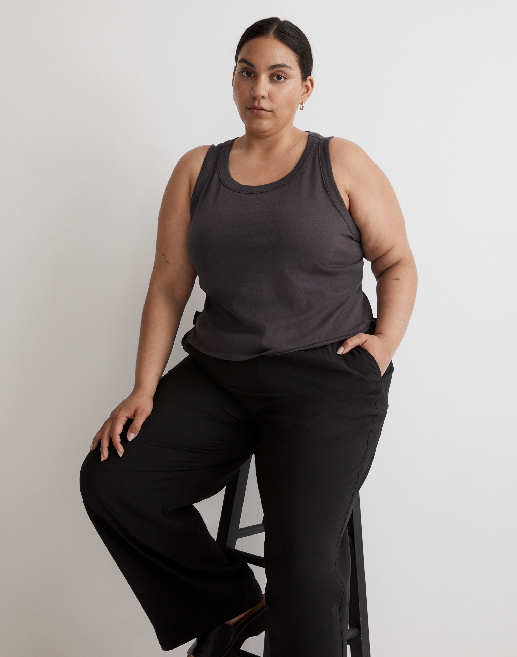 Plus Softfade Cotton Boxy-Crop Tank | Madewell