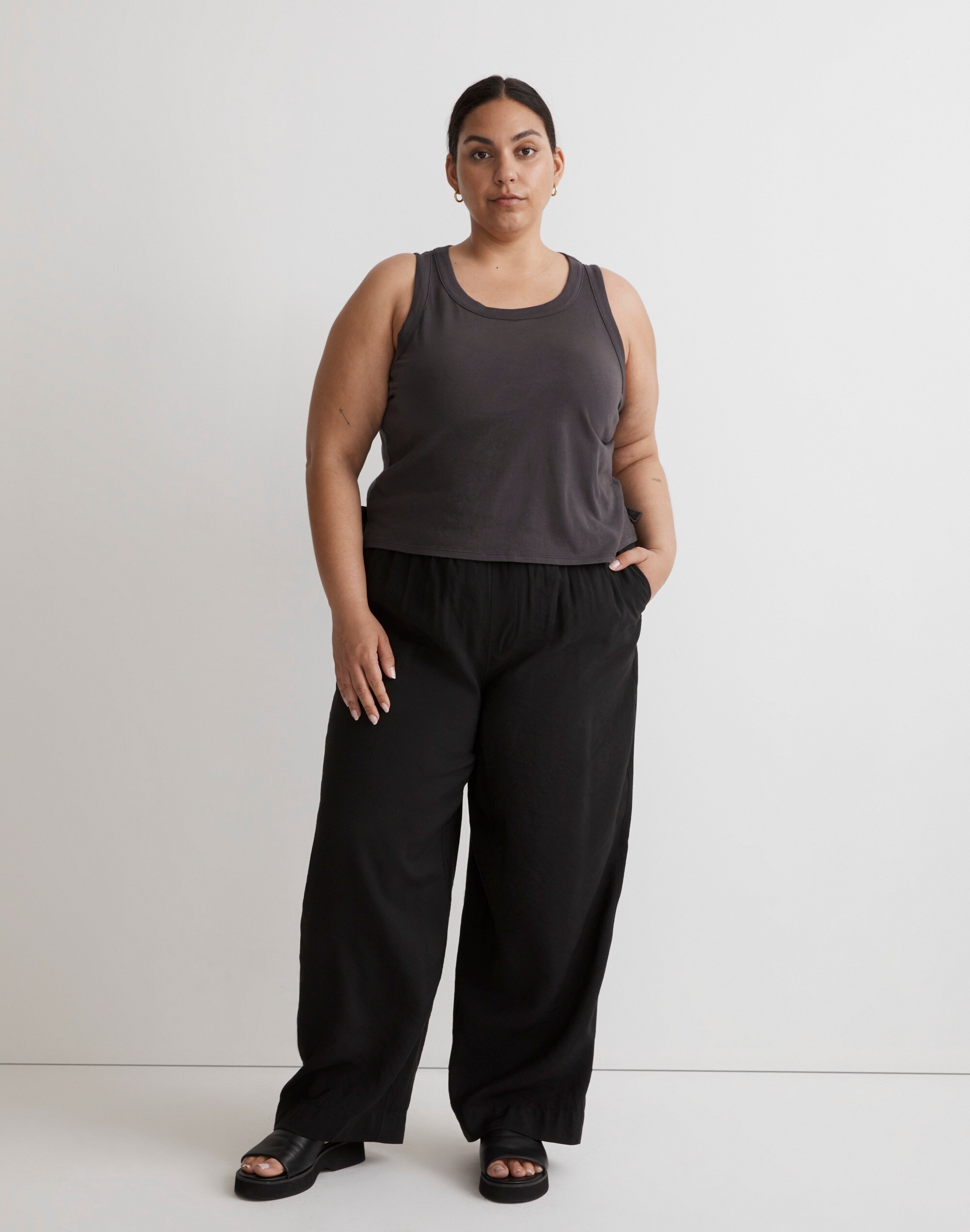 Plus Softfade Cotton Boxy-Crop Tank | Madewell