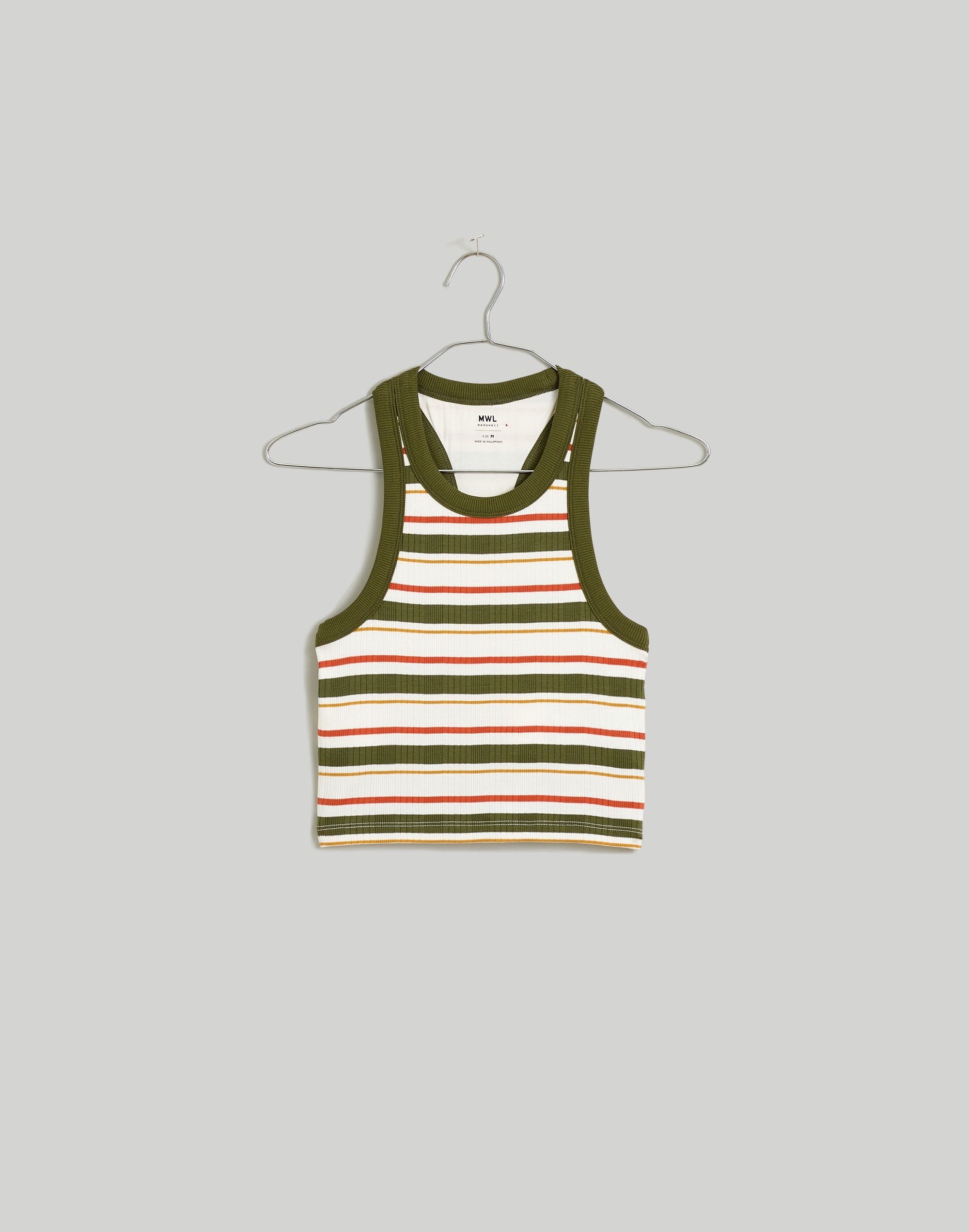 Variegated Rib Crop Tank in Stripe | Madewell