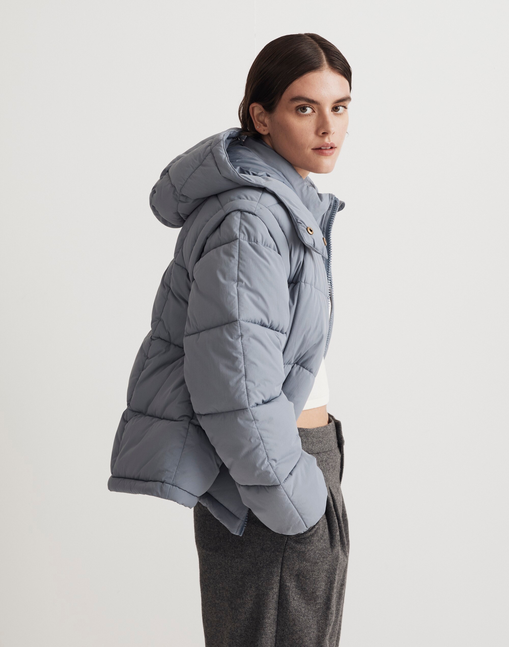 Modular Quilted Crop Puffer Jacket | Madewell